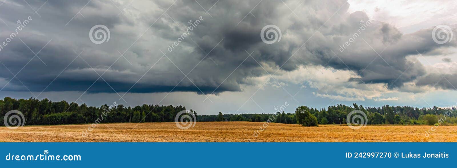 Thunder Storm Clouds with Supercell Wall Cloud, Summer, Lithuania Stock ...