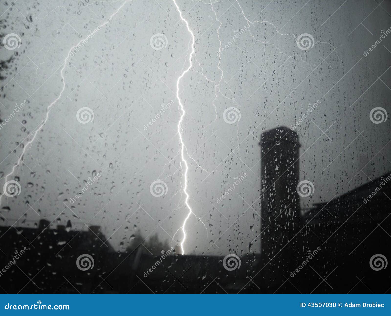 Thunder storm in summer stock photo. Image of outside - 43507030