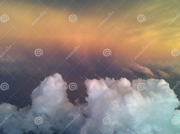 Thunder Storms Below Flight Stock Image - Image of thunder, storms ...