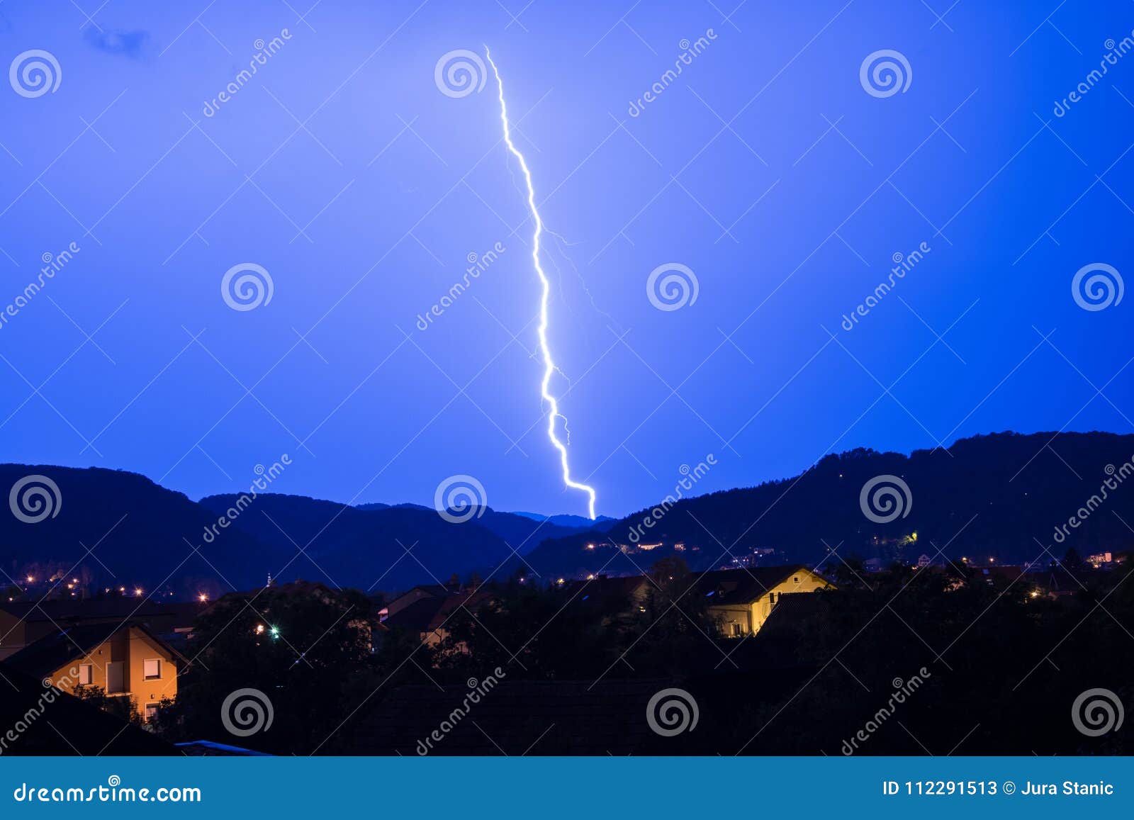 Thunder Strike Near Samobor Stock Image - Image of croatiafulloflife ...