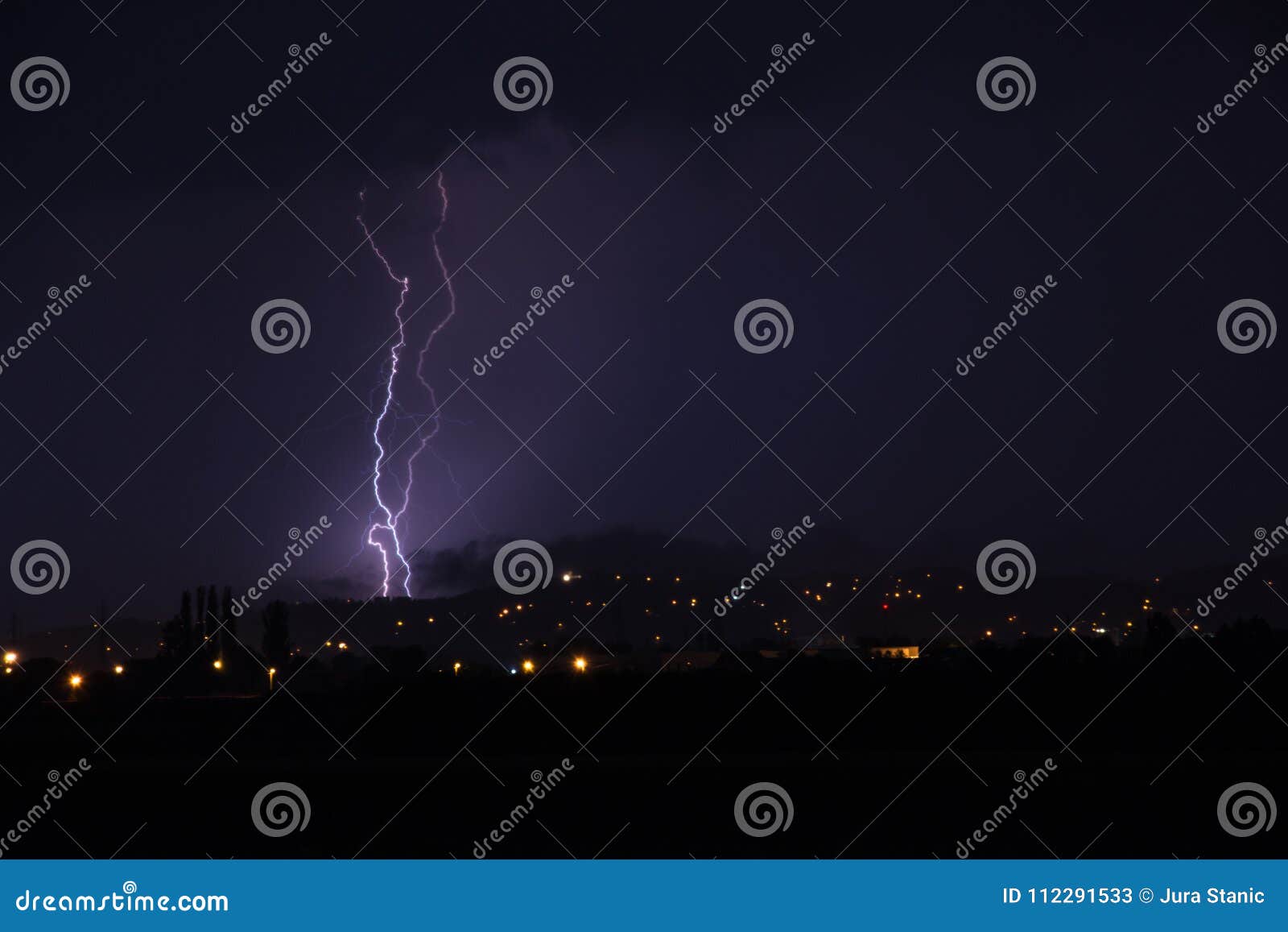Thunder Strike Near Samobor Stock Image - Image of storm, heavy: 112291533