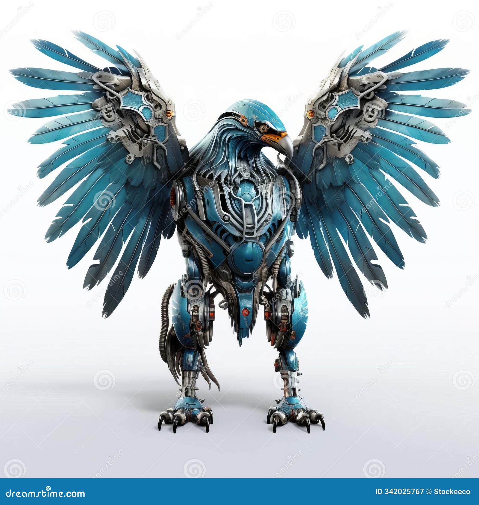 High-quality 2d Thunderbird Illustration on White Background Stock ...