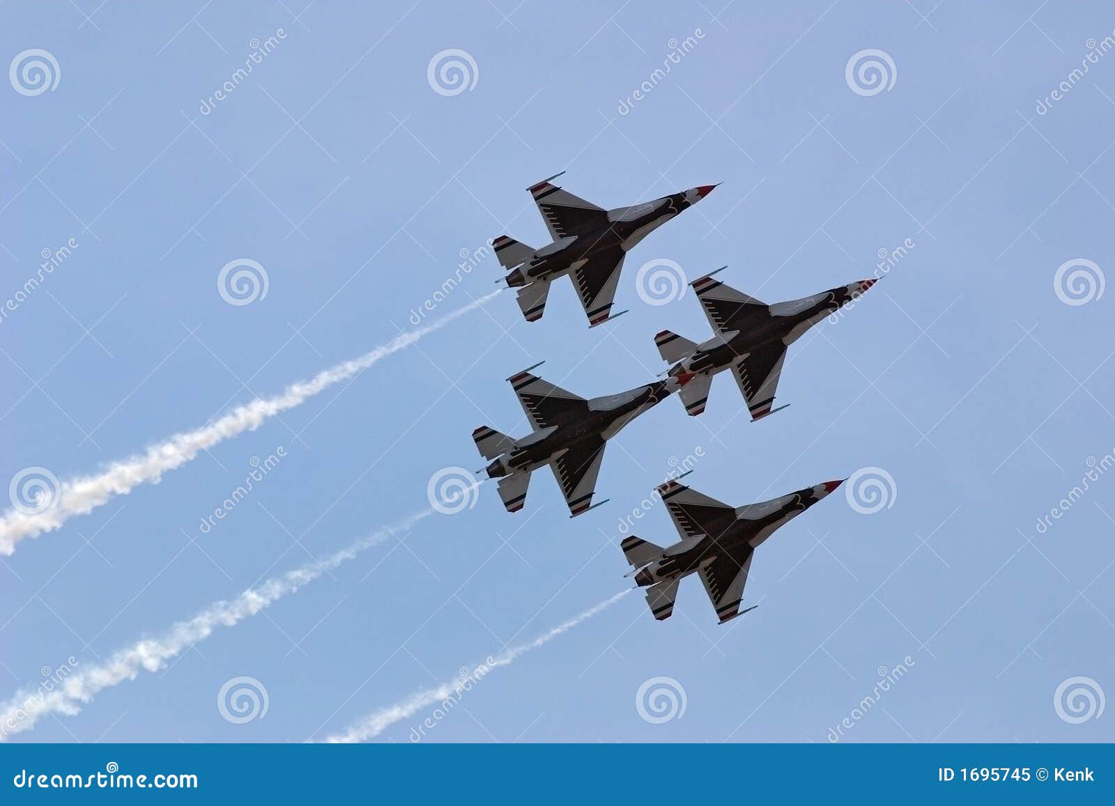Thunderbirds in Diamond Formation Stock Image - Image of aerobatic ...