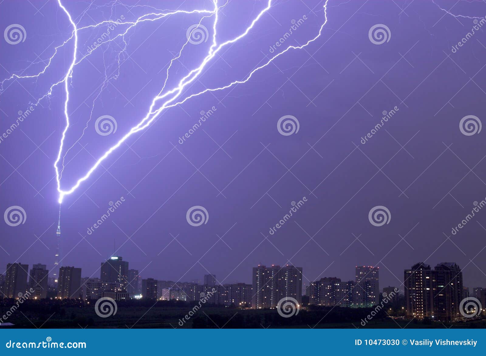 Thunderbolt stock photo. Image of storm, thunderstorms - 10473030