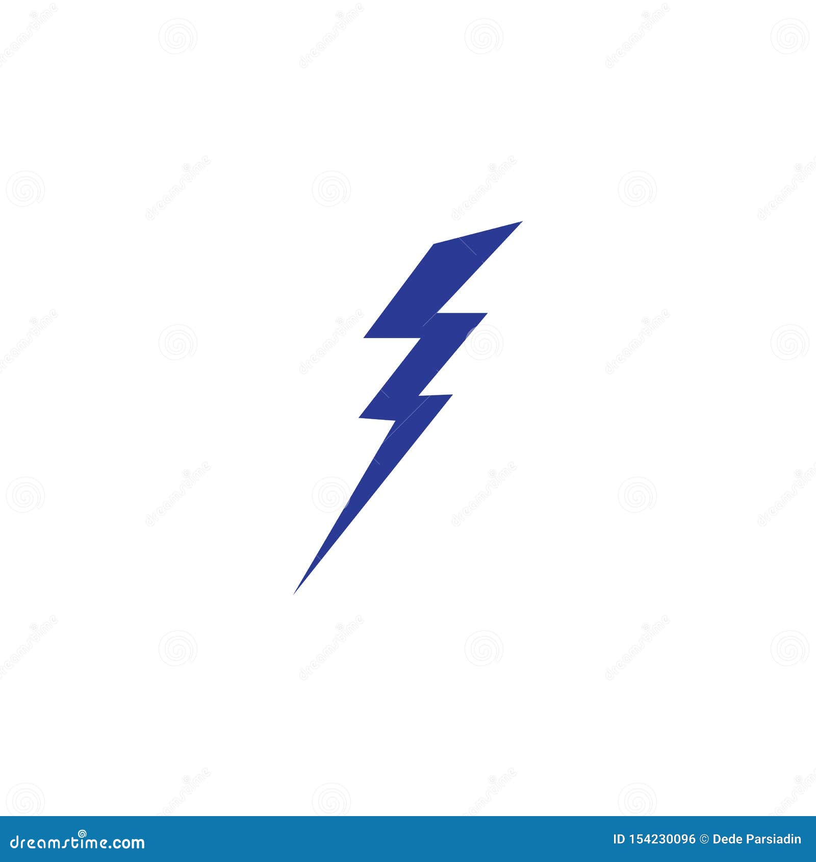Thunderbolt stock vector. Illustration of electricity - 154230096