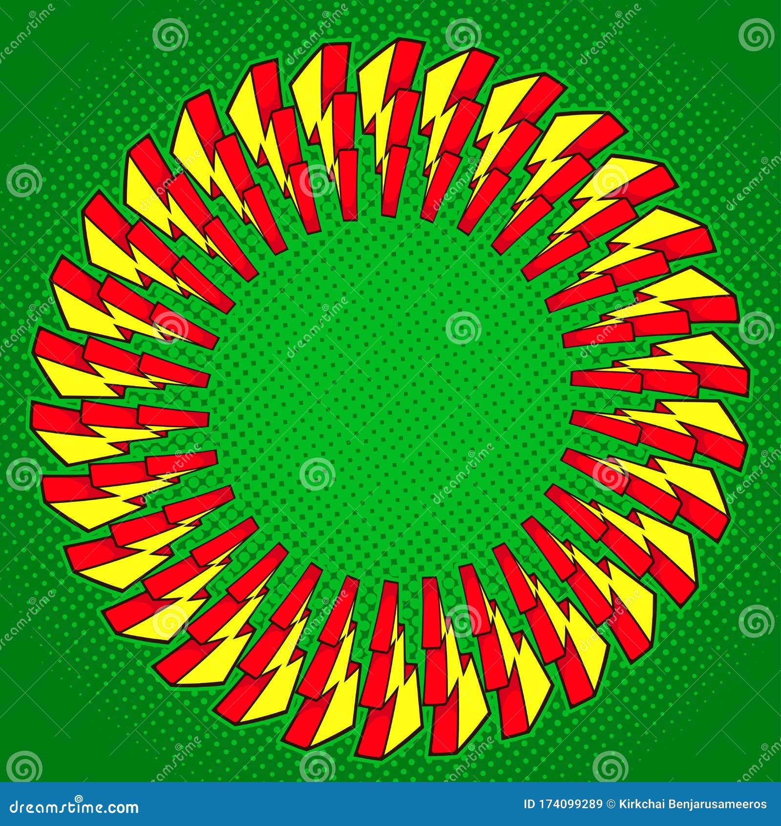 Thunderbolt Comic Background Halftone Screen 15 Cartoon Vector | CartoonDealer.com #173665791