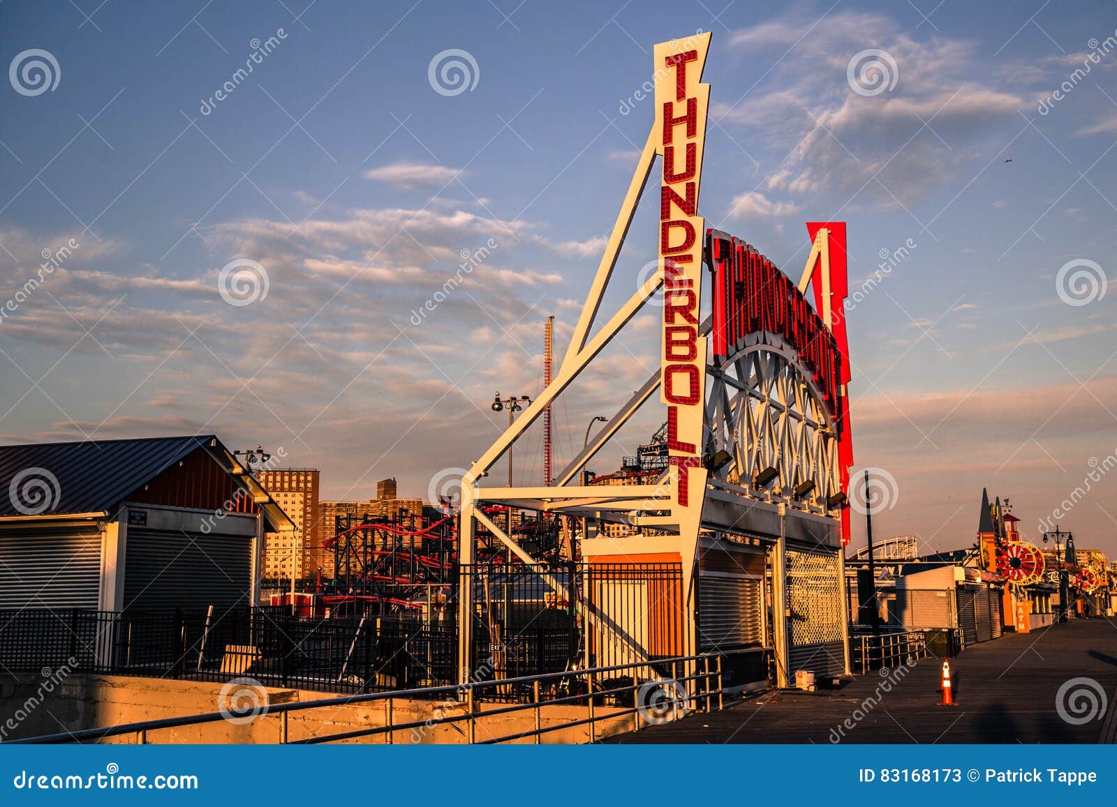 The Thunderbolt at Coney Island, Brooklyn Editorial Stock Photo - Image ...