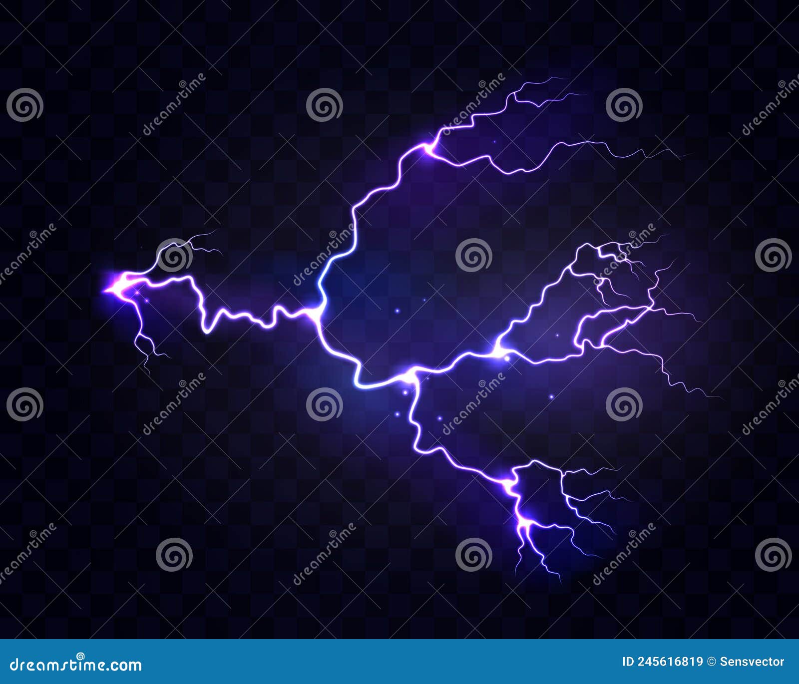 Thunderbolt or Flash Electric Lightning Effect Stock Vector ...