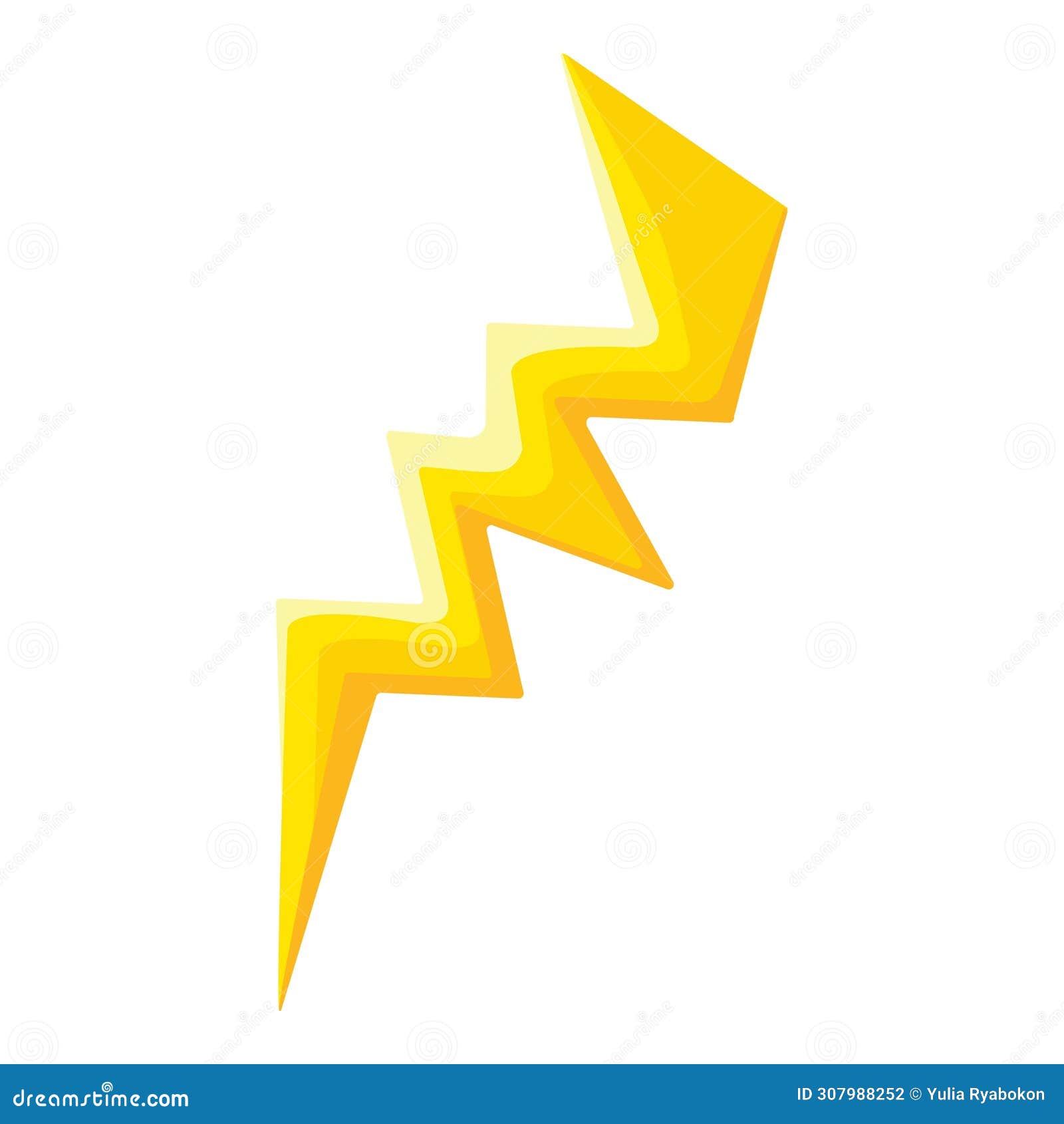 Thunderbolt Icon Cartoon Vector. Flash Electric Power Stock Vector ...