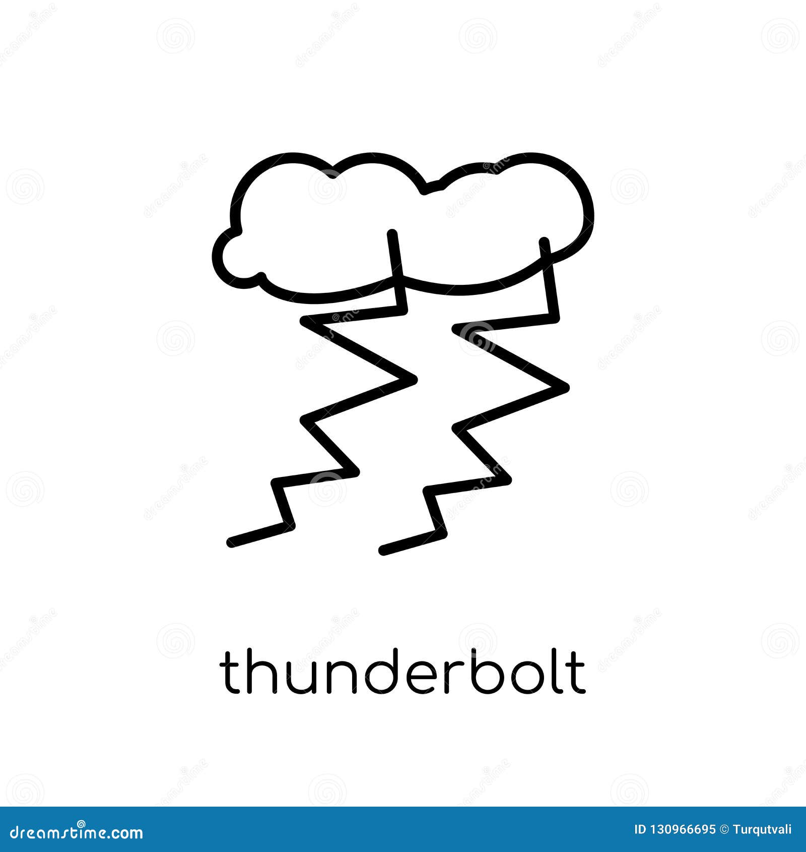 Thunderbolt Icon from Weather Collection. Stock Vector - Illustration ...