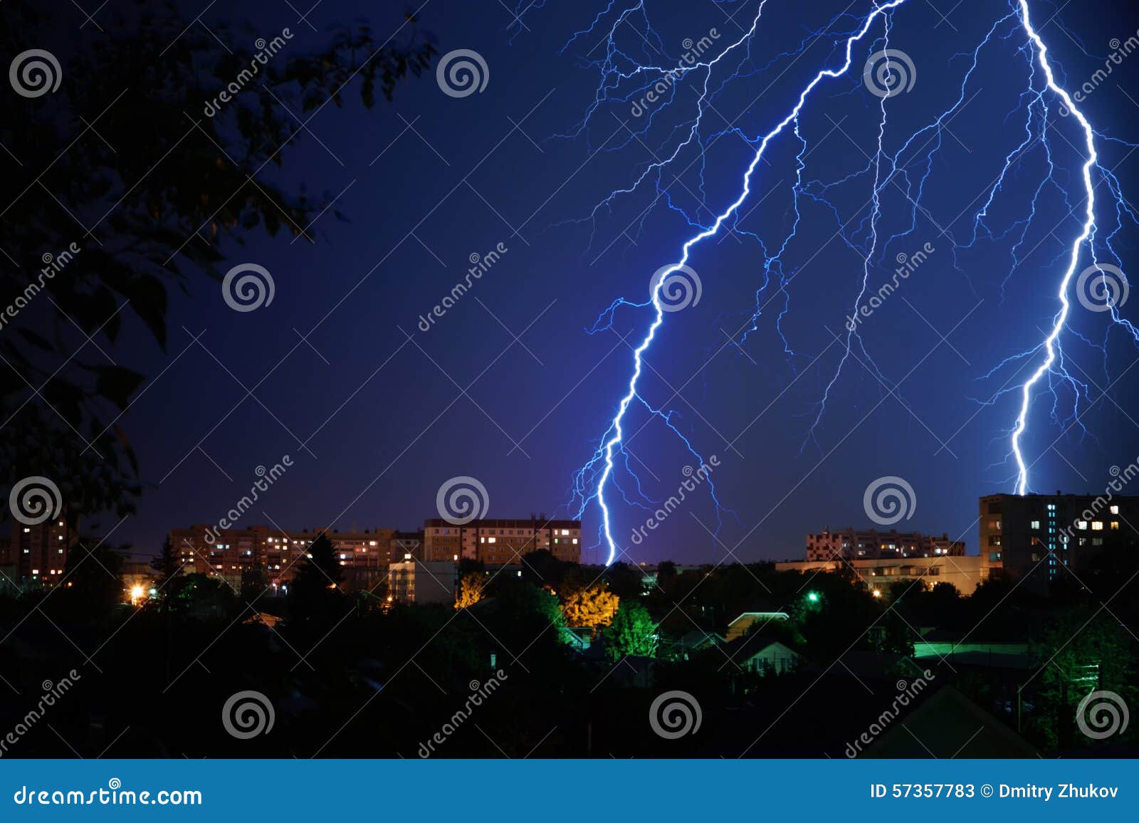 The thunderbolt stock image. Image of night, thunderbolt - 57357783