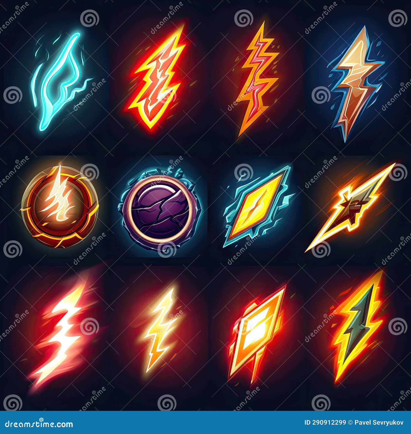 Thunderbolt Lightning Electric Ai Generated Stock Image - Image of ...