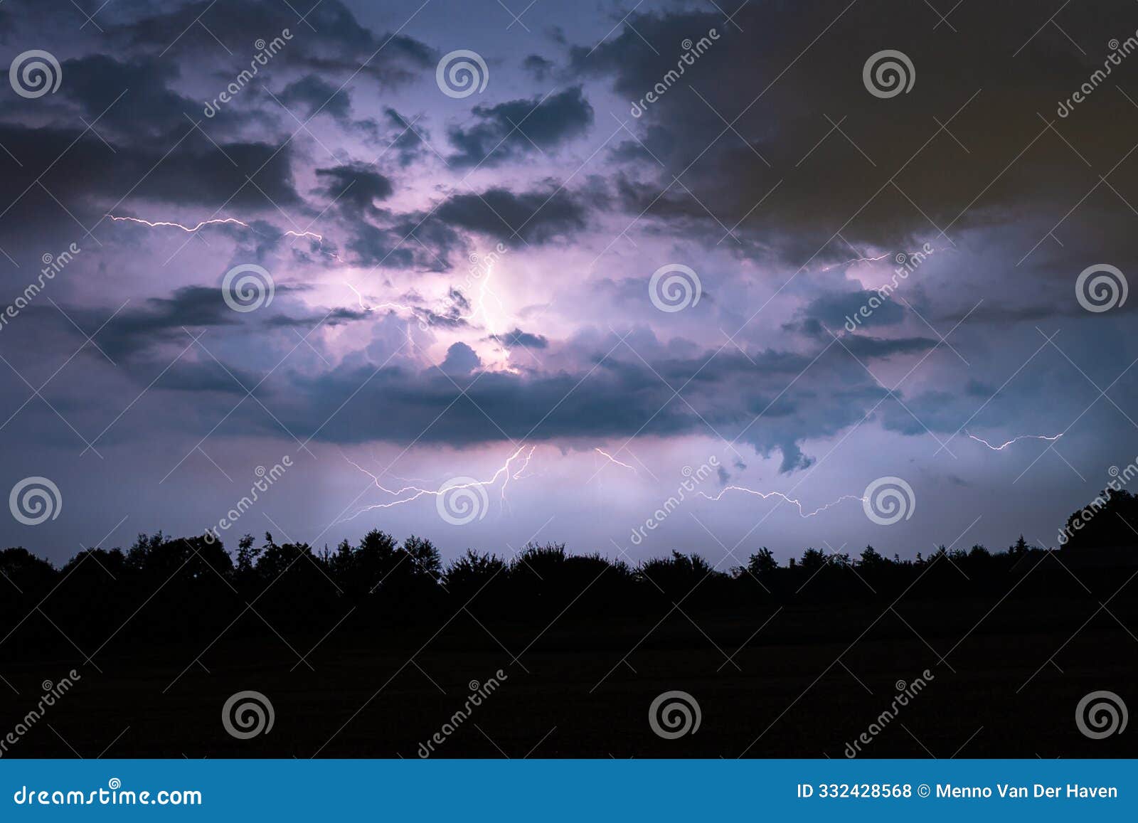 Thunderbolt of Lightning from a Storm Cloud. Stock Photo - Image of ...
