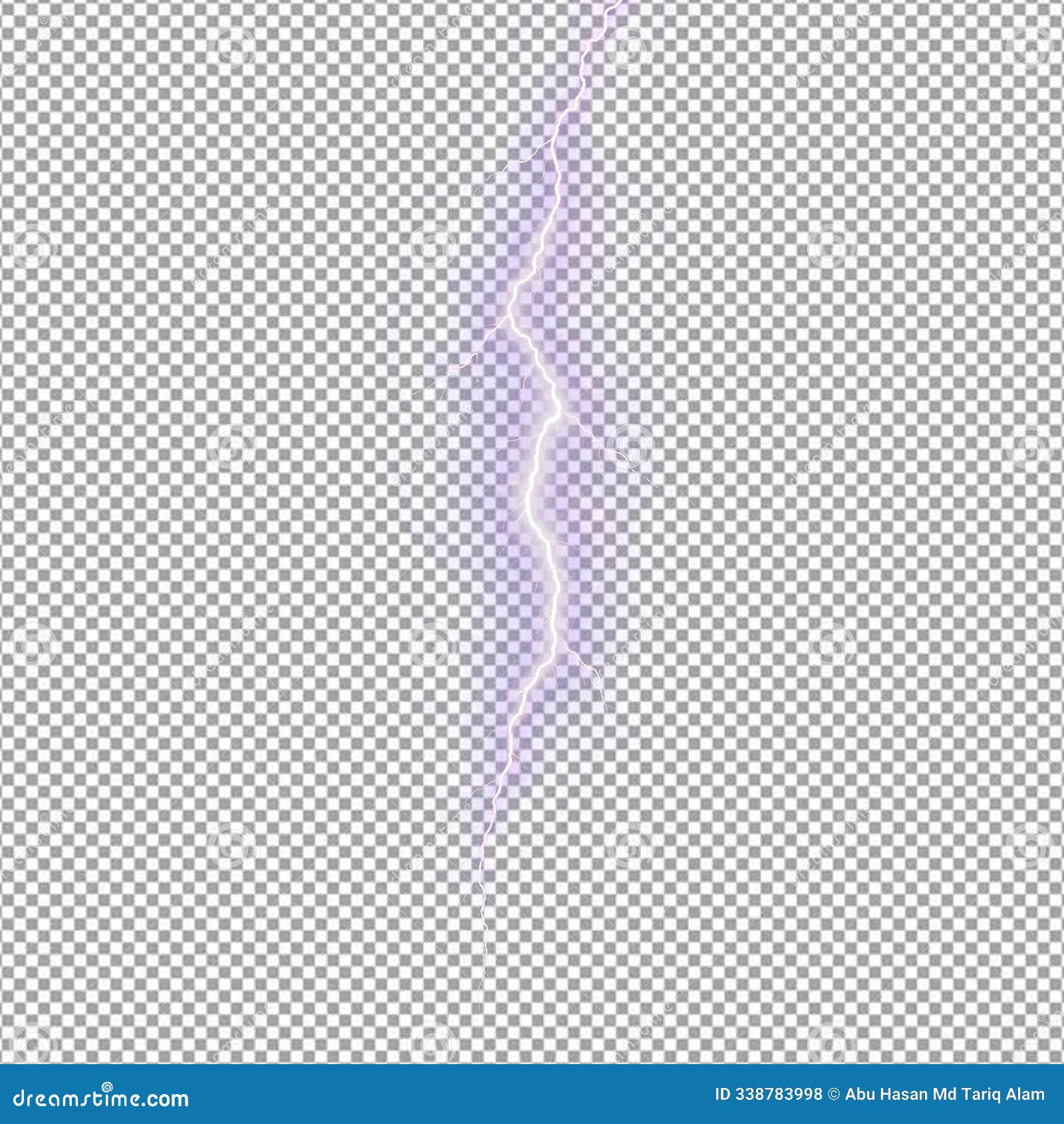 A Thunderbolt Lightning on Transparent Background Stock Photo ...