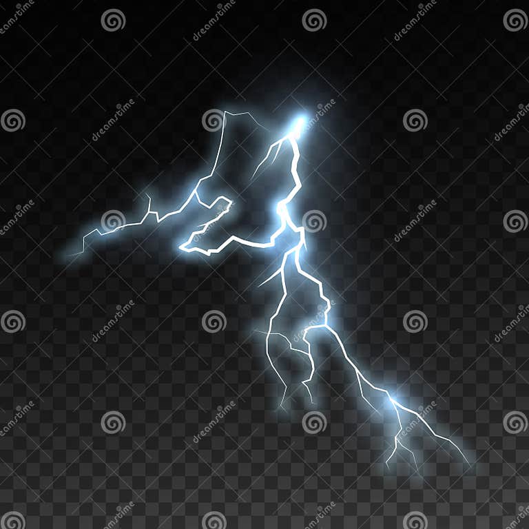 Thunderbolt or Lightning Visual Effect for Design Stock Vector ...