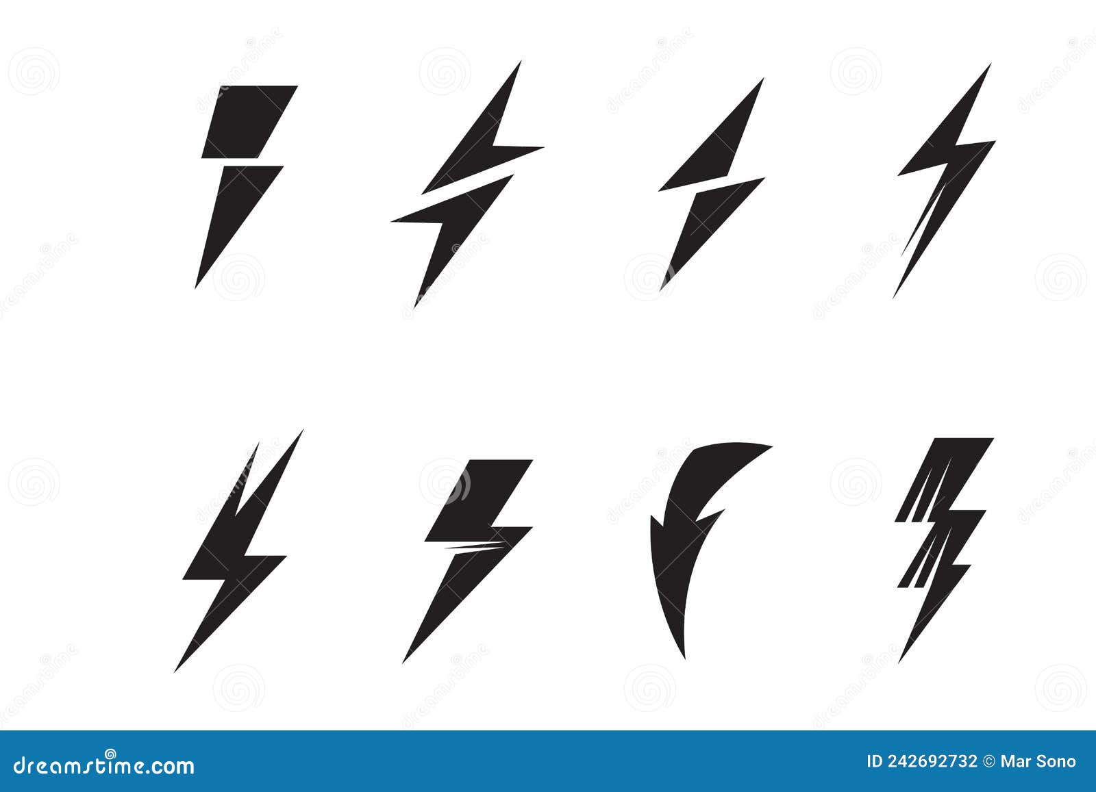 Thunderbolt Logo and Symbol Vector Stock Vector - Illustration of ...