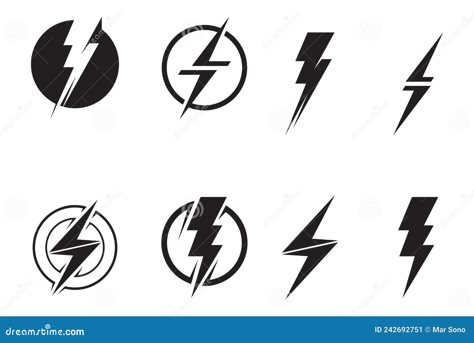 Thunderbolt Logo and Symbol Vector Stock Vector - Illustration of bolt ...