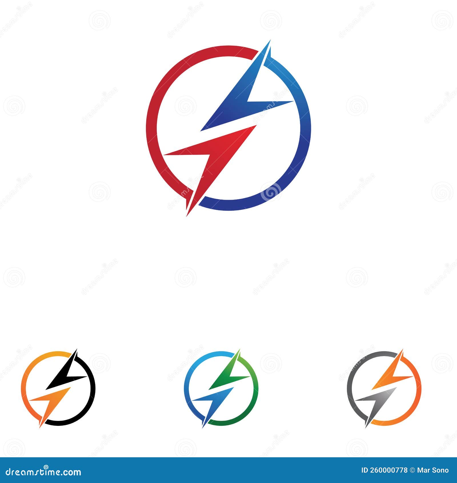 Thunderbolt Logo and Symbol Vector Stock Vector - Illustration of ...
