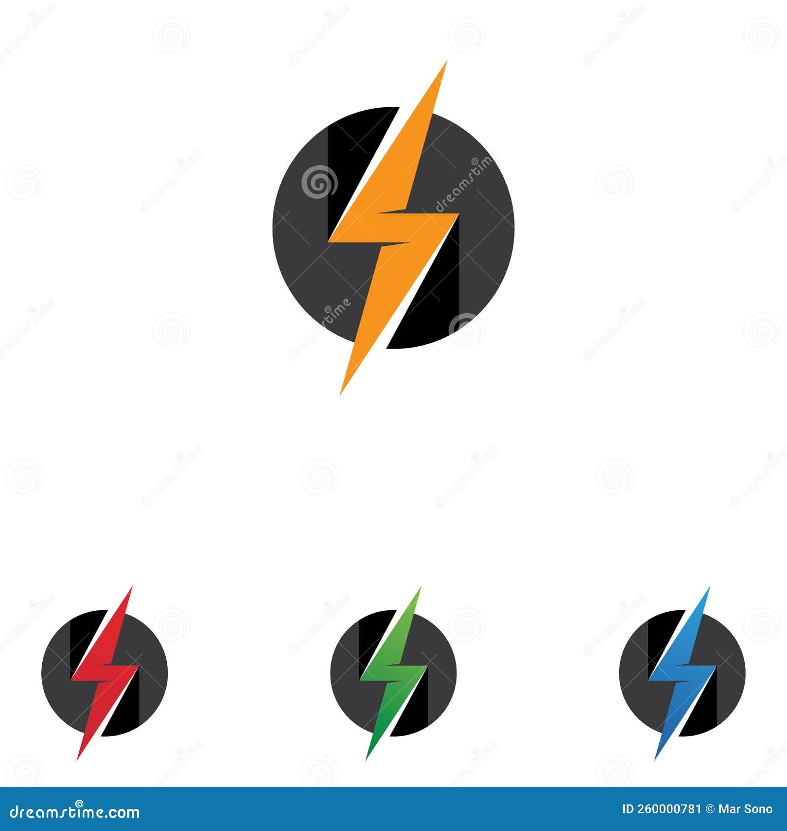Thunderbolt Logo and Symbol Vector Stock Vector - Illustration of bolt ...