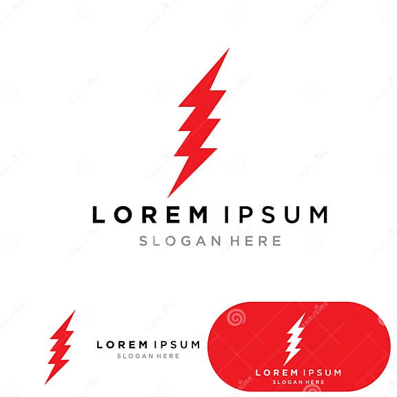 Thunderbolt Logo and Symbol Vector Stock Vector - Illustration of ...