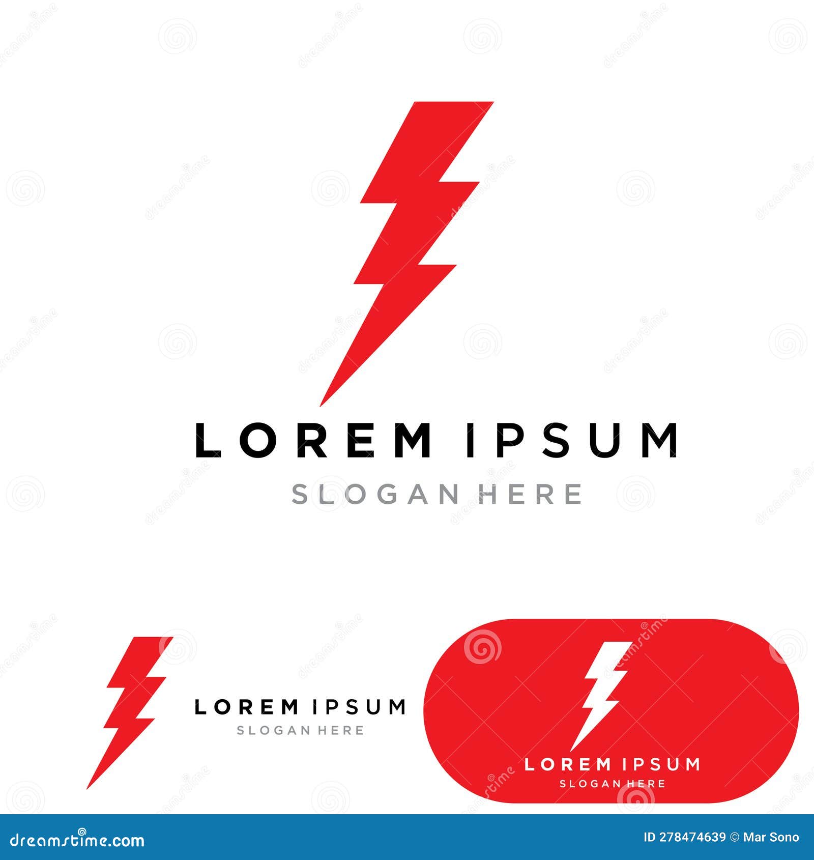 Thunderbolt Logo and Symbol Vector Stock Vector - Illustration of ...