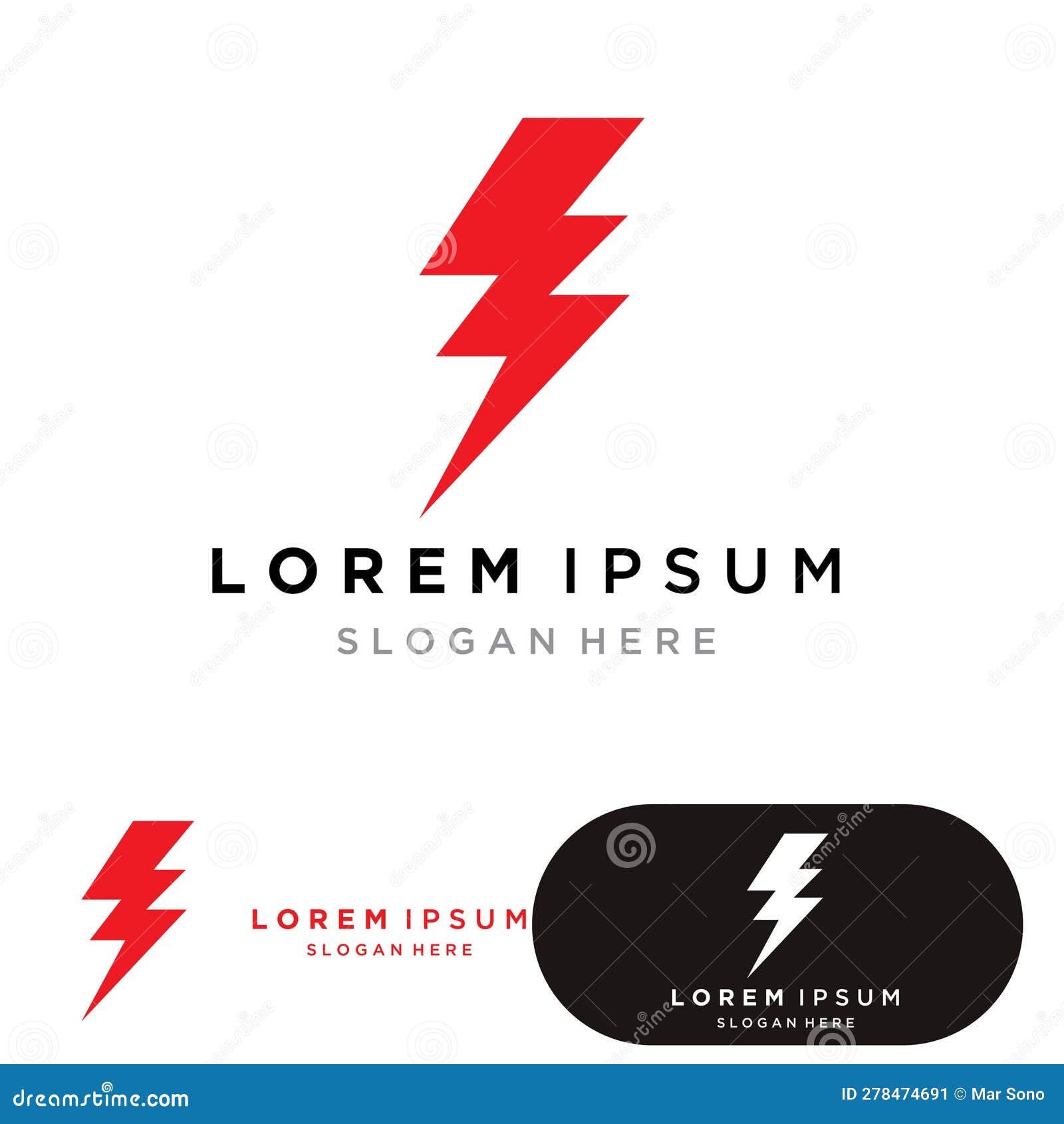 Thunderbolt Logo and Symbol Vector Stock Vector - Illustration of ...