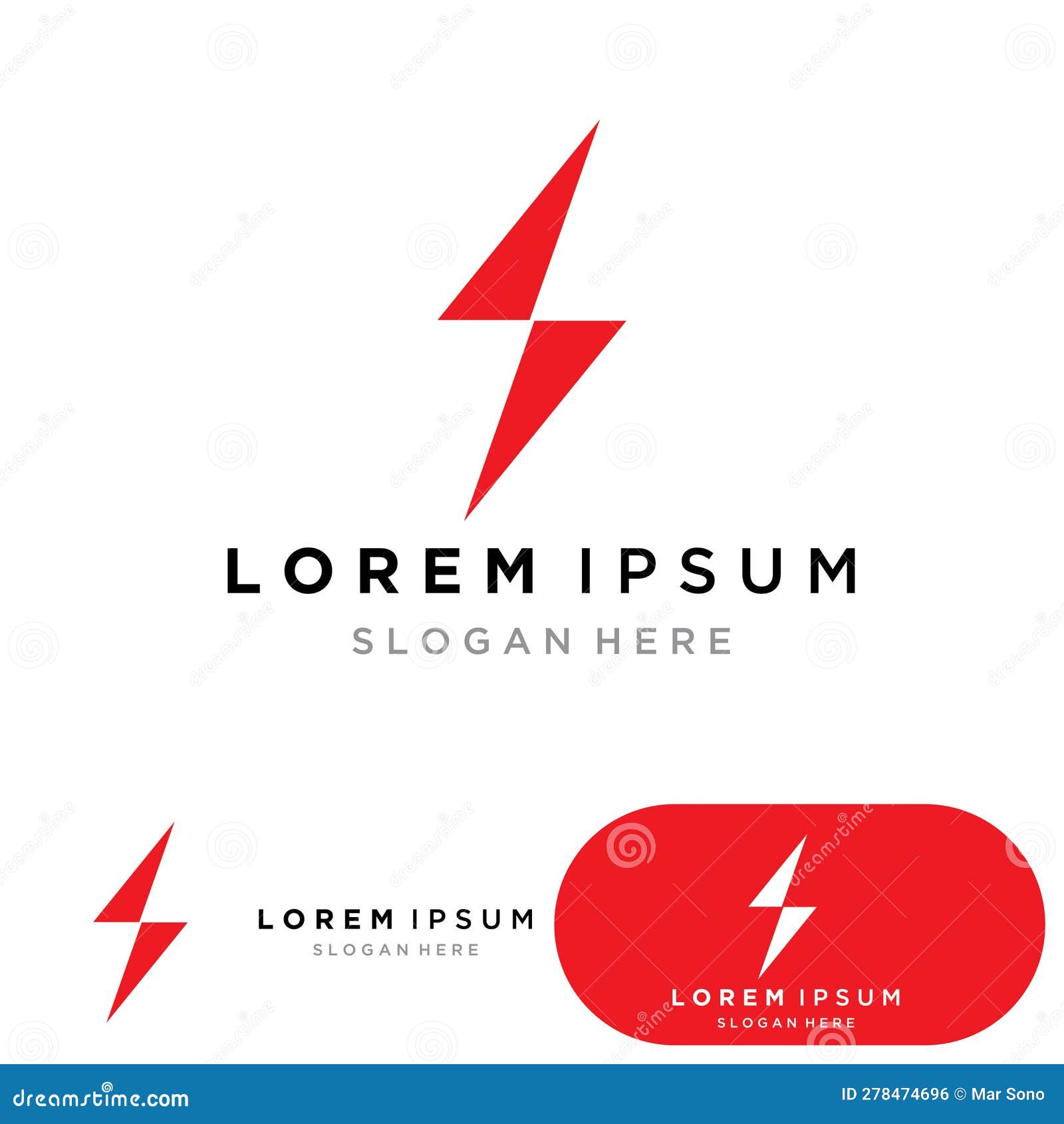 Thunderbolt Logo and Symbol Vector Stock Vector - Illustration of ...