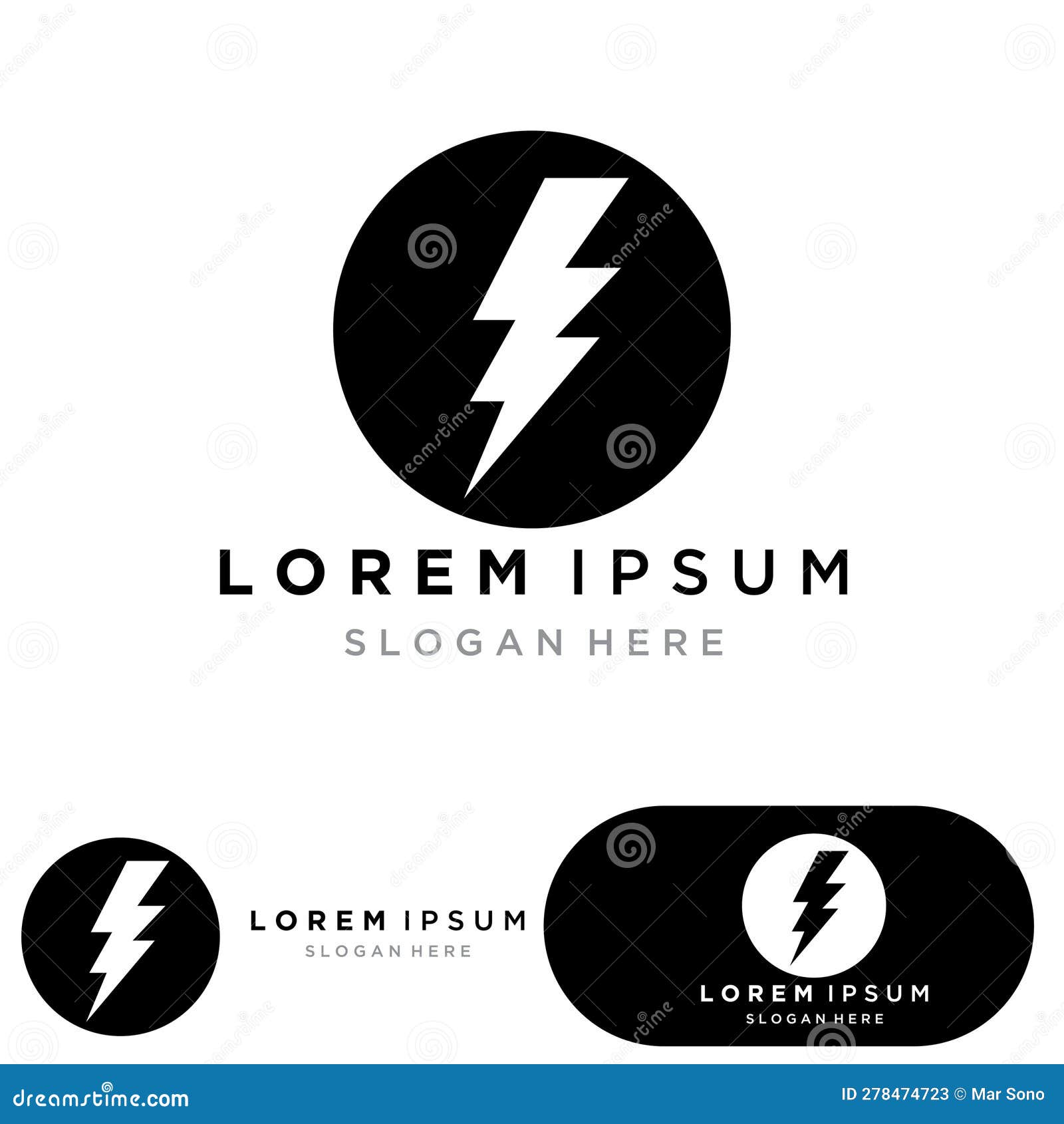 Thunderbolt Logo and Symbol Vector Stock Vector - Illustration of logo ...