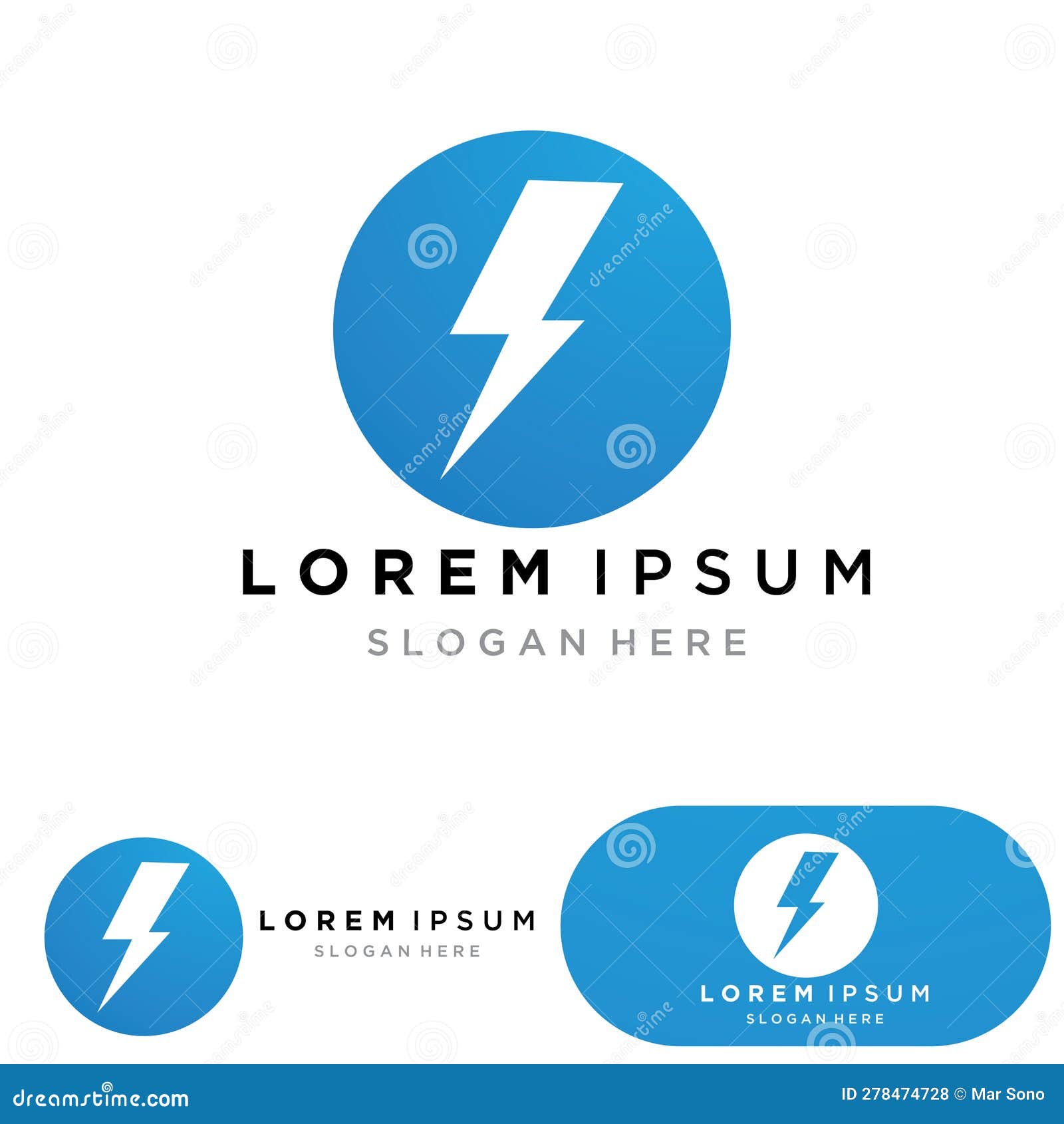 Thunderbolt Logo and Symbol Vector Stock Vector - Illustration of ...