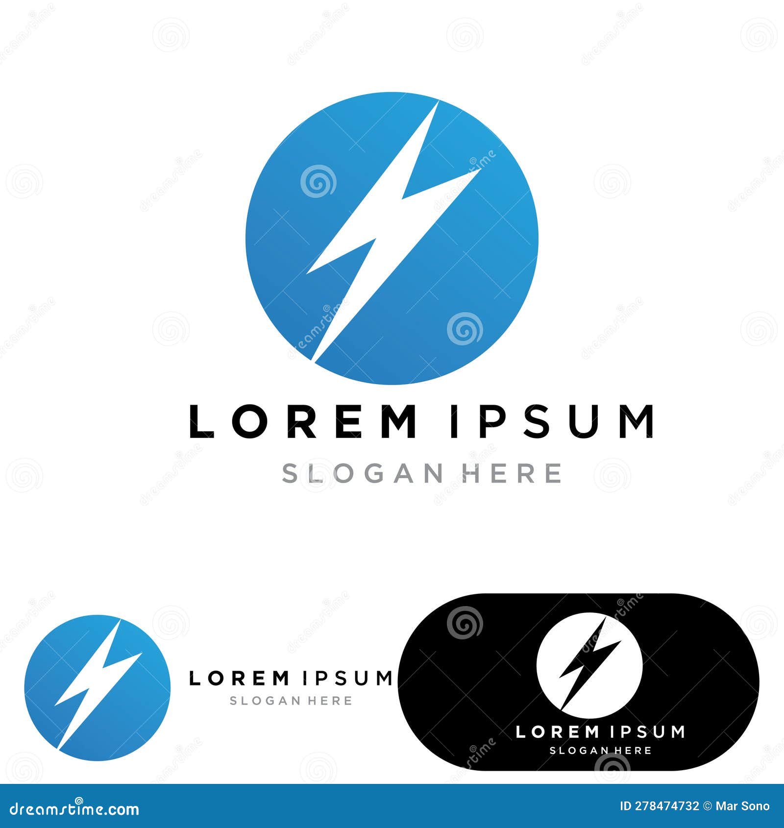 Thunderbolt Logo and Symbol Vector Stock Vector - Illustration of isolated, vector: 278474732