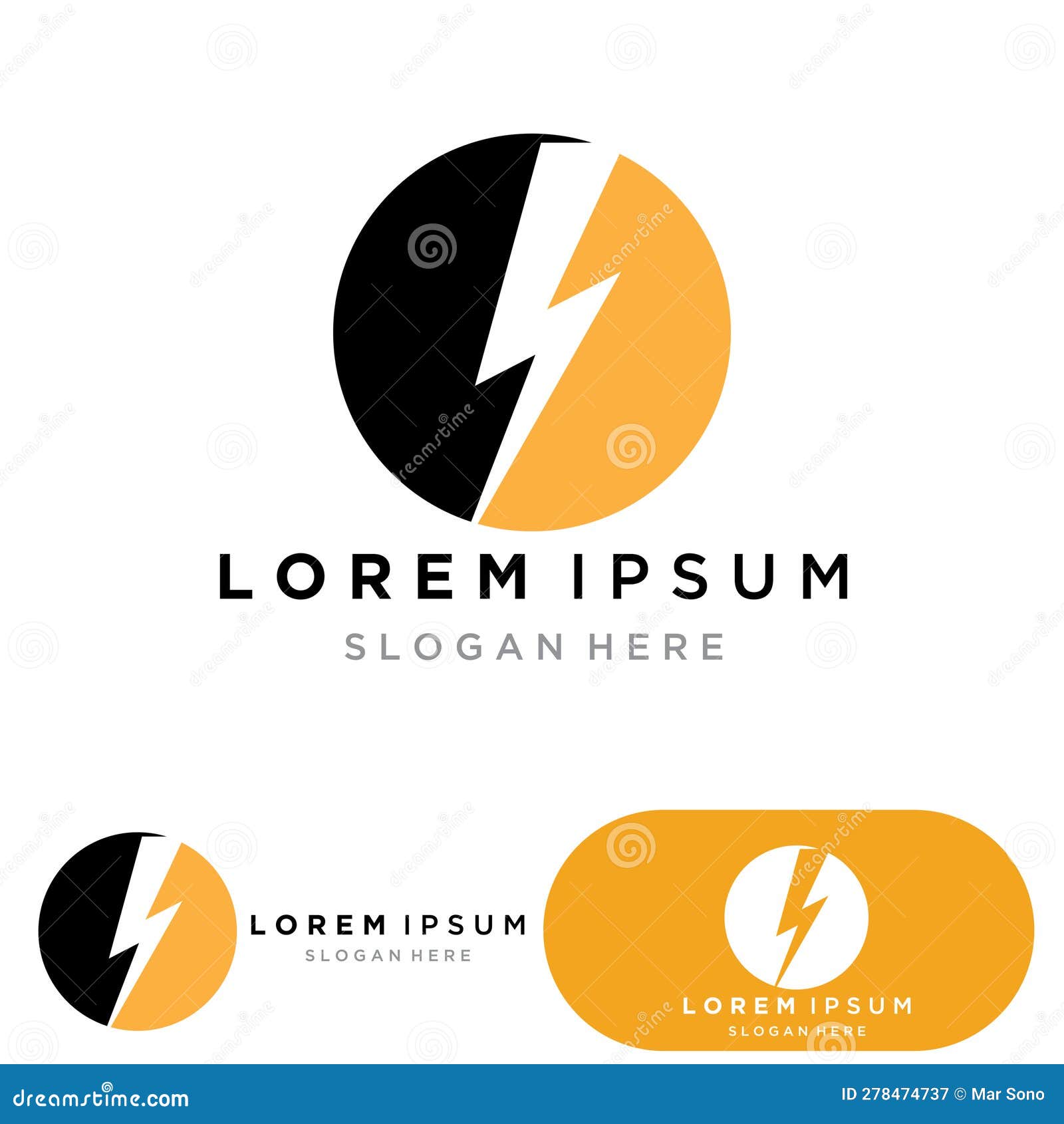 Thunderbolt Logo and Symbol Vector Stock Vector - Illustration of ...