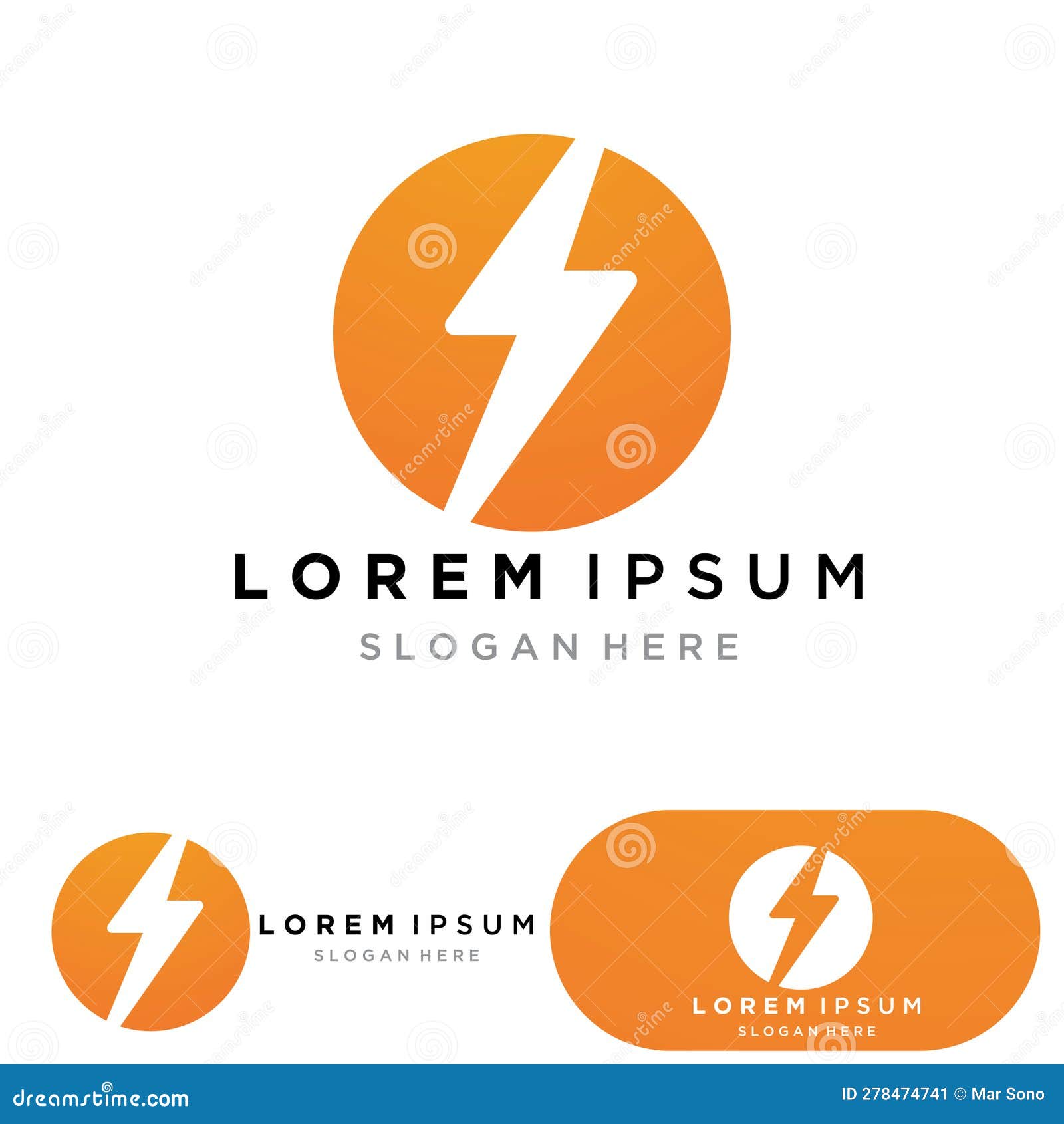 Thunderbolt Logo and Symbol Vector Stock Vector - Illustration of ...