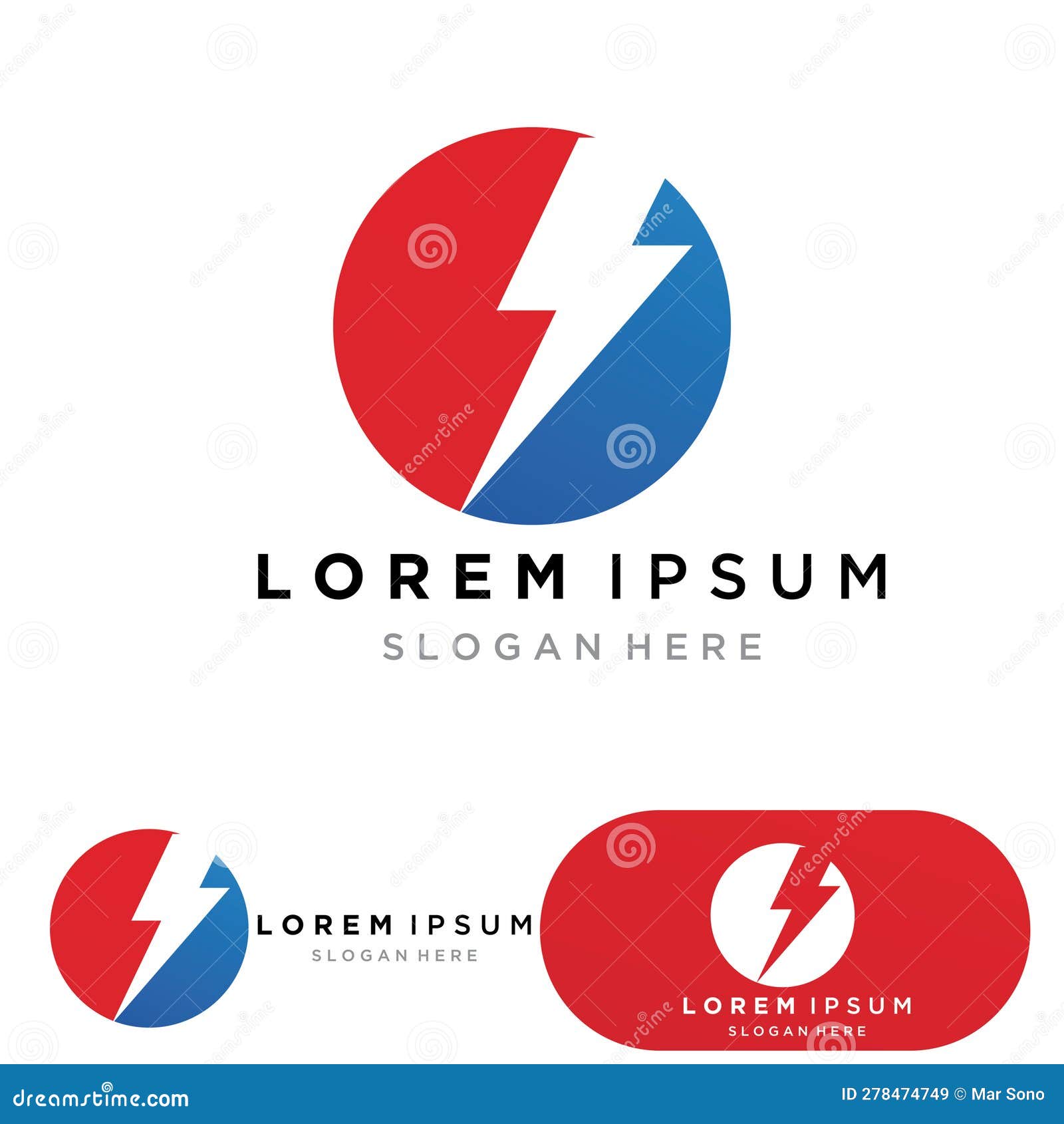 Thunderbolt Logo and Symbol Vector Stock Vector - Illustration of ...