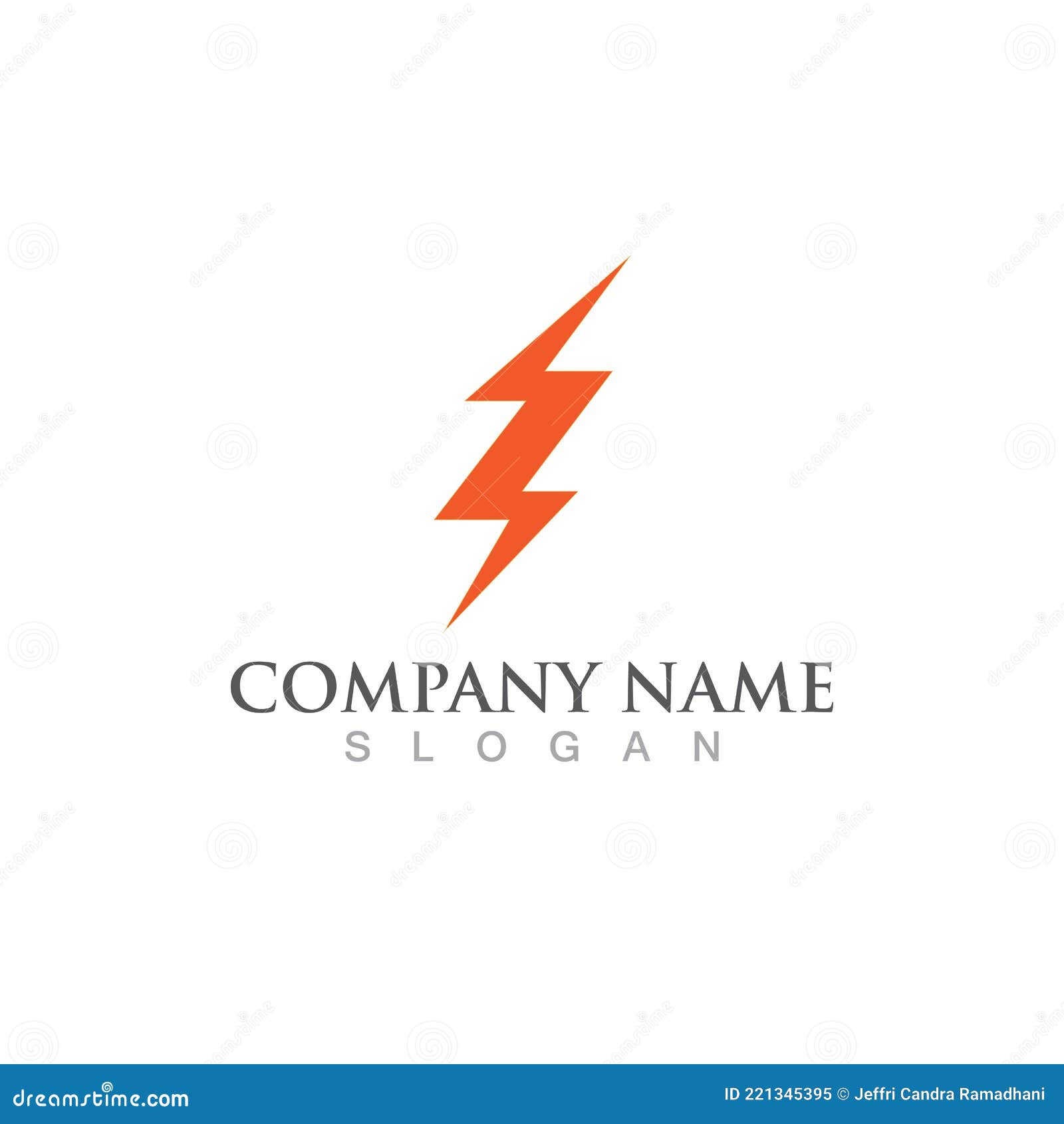 Thunderbolt Logo Vector Illustration Template Stock Vector ...