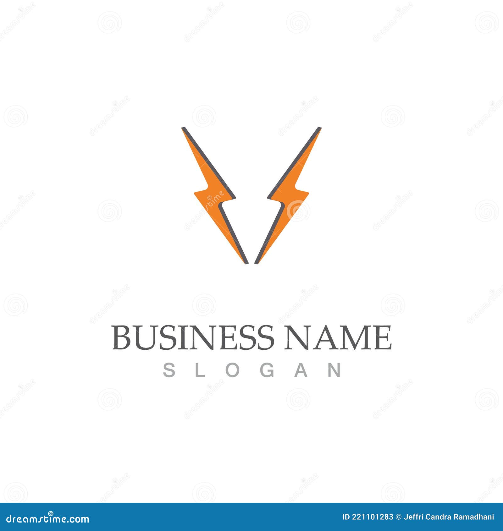 Thunderbolt Logo Vector Illustration Template Stock Vector ...