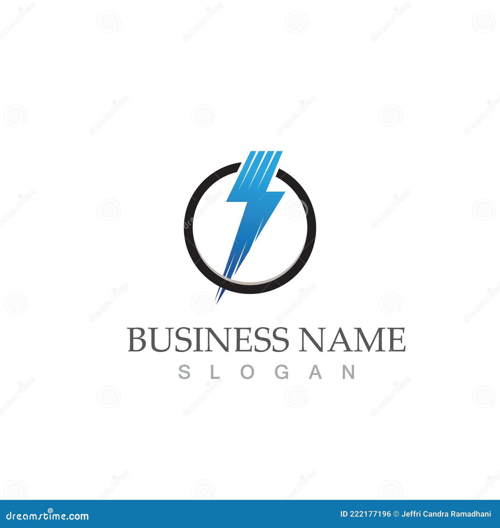 Thunderbolt Logo Vector Illustration Template Stock Vector ...