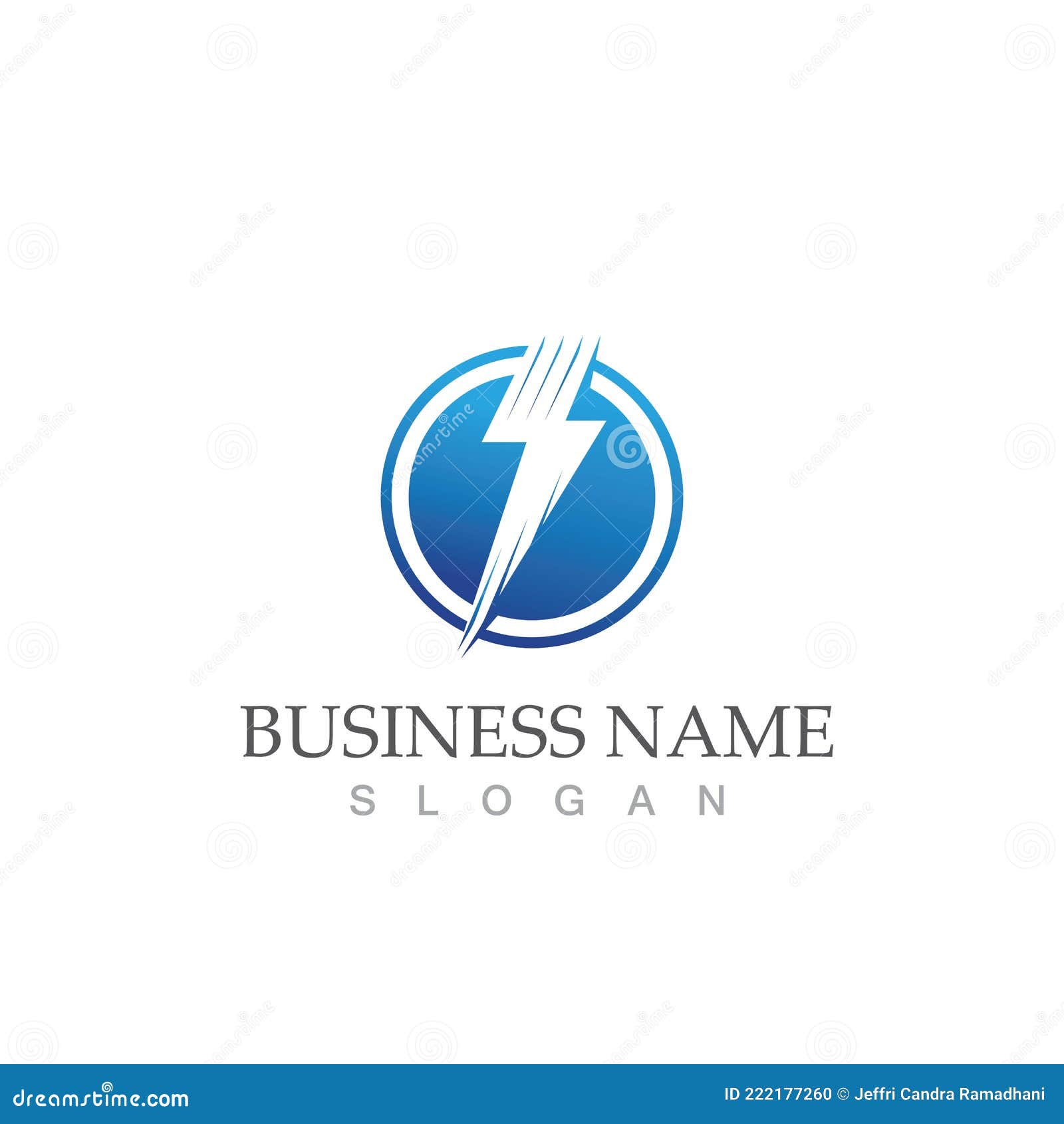 Thunderbolt Logo Vector Illustration Template Stock Vector ...