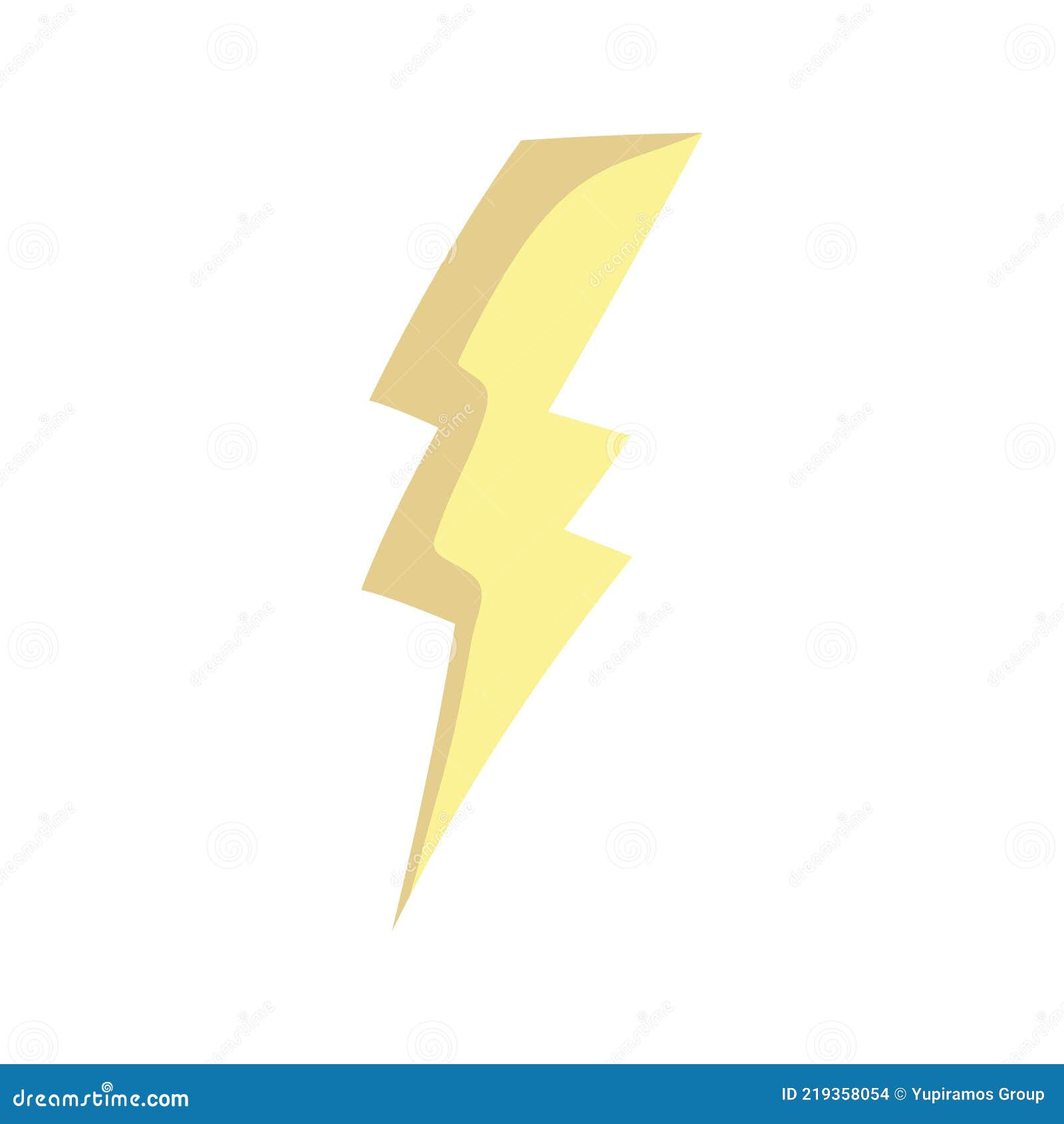 Thunderbolt power cartoon stock vector. Illustration of shock - 219358054
