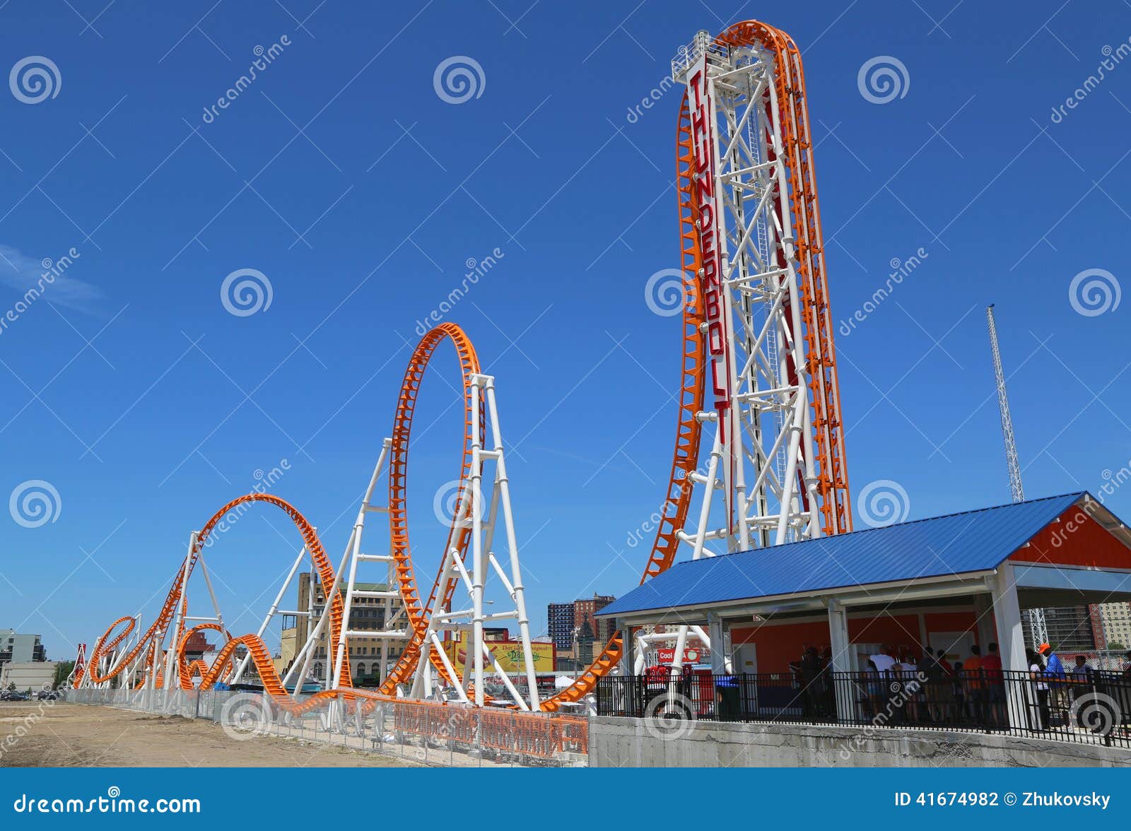 Thunderbolt Roller Coaster In The Coney Island Luna Park In Brooklyn ... Thunderbolt Roller Coaster In The Coney Island Luna Park In Brooklyn ...