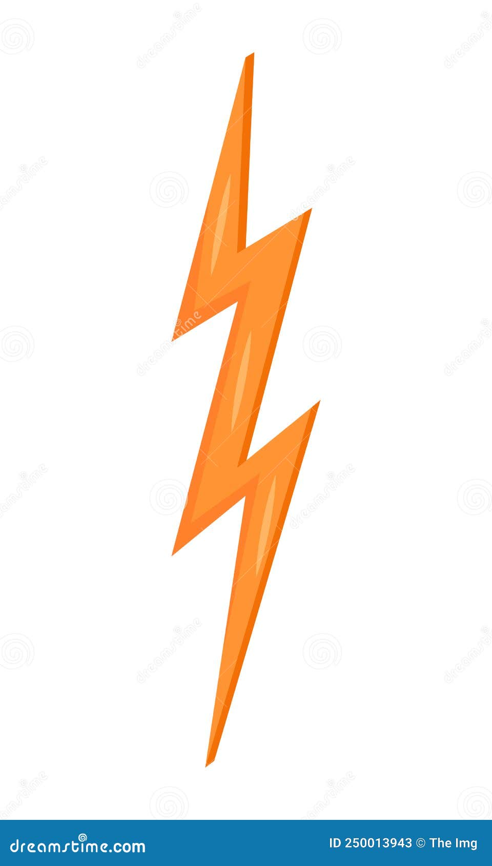 Thunderbolt Semi Flat Color Vector Object Stock Vector - Illustration ...
