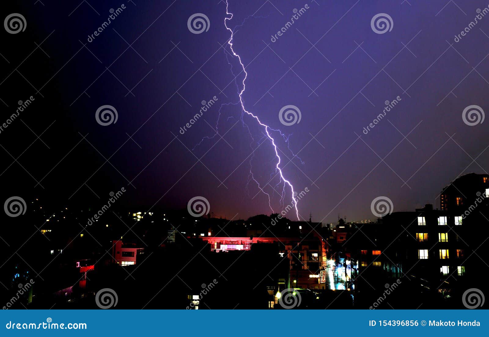 Thunderbolt stock photo. Image of beautiful, typhoon - 154396856
