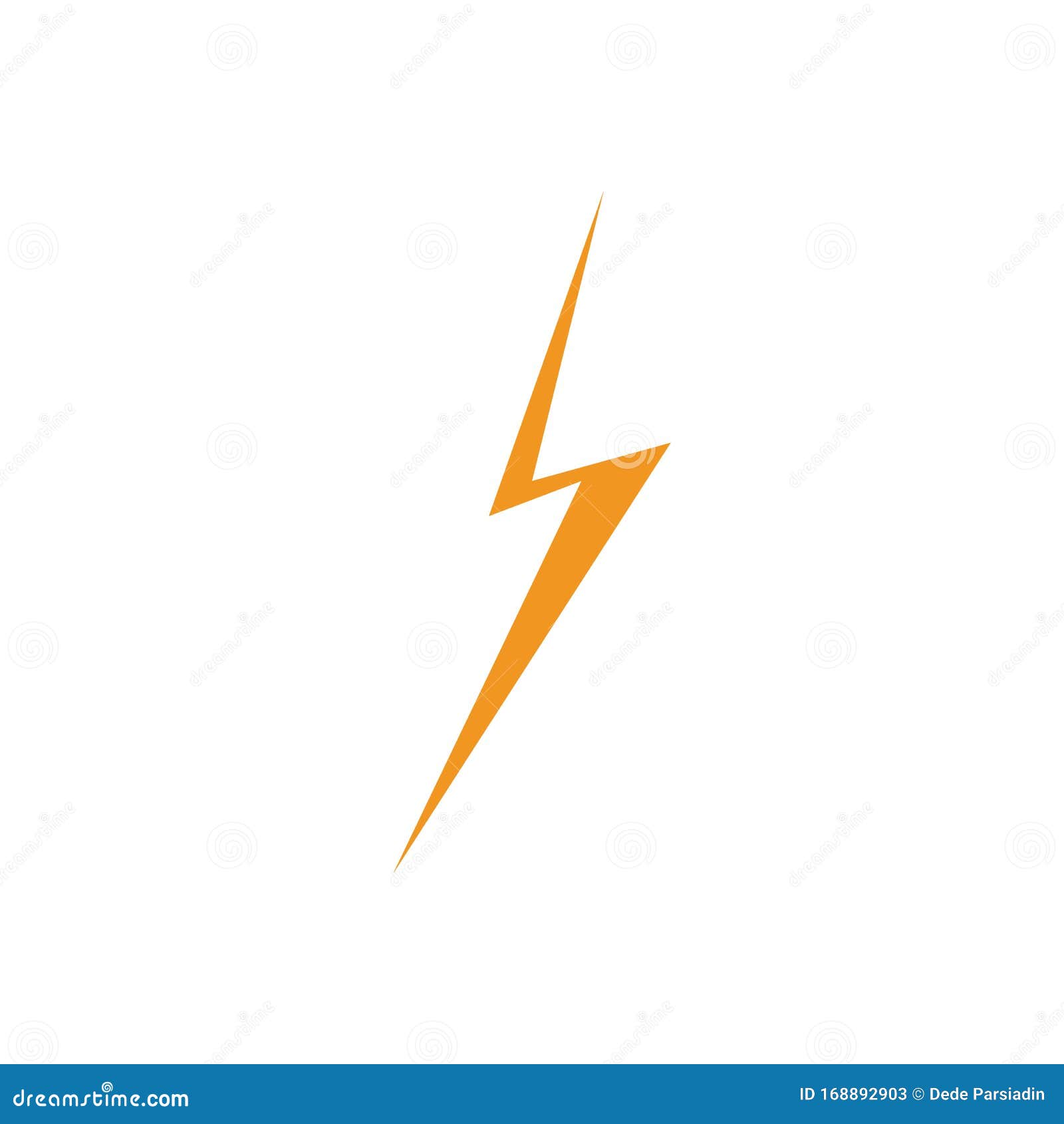 Thunderbolt stock vector. Illustration of speed, warning - 168892903