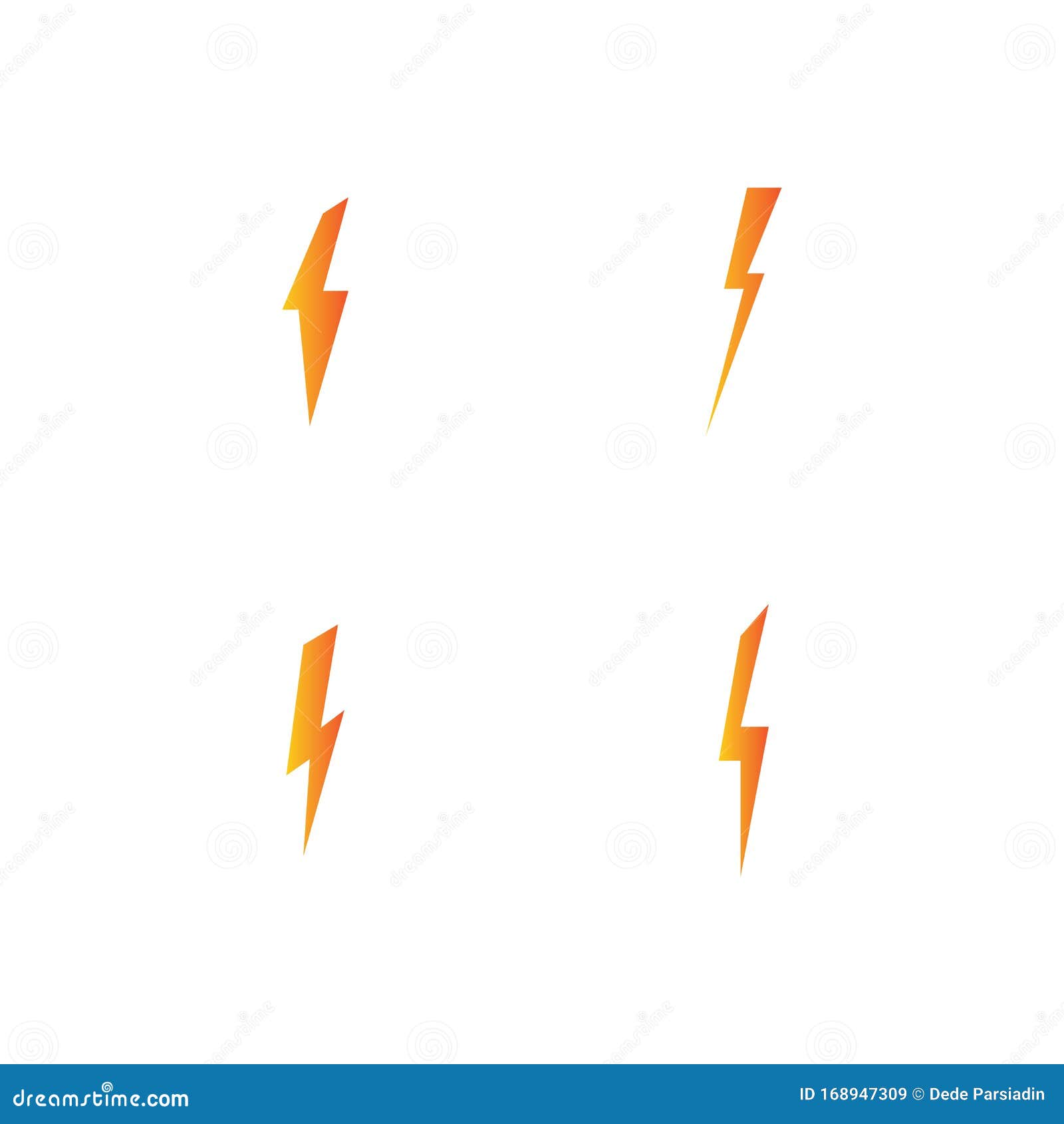 Thunderbolt stock vector. Illustration of design, symbol - 168947309