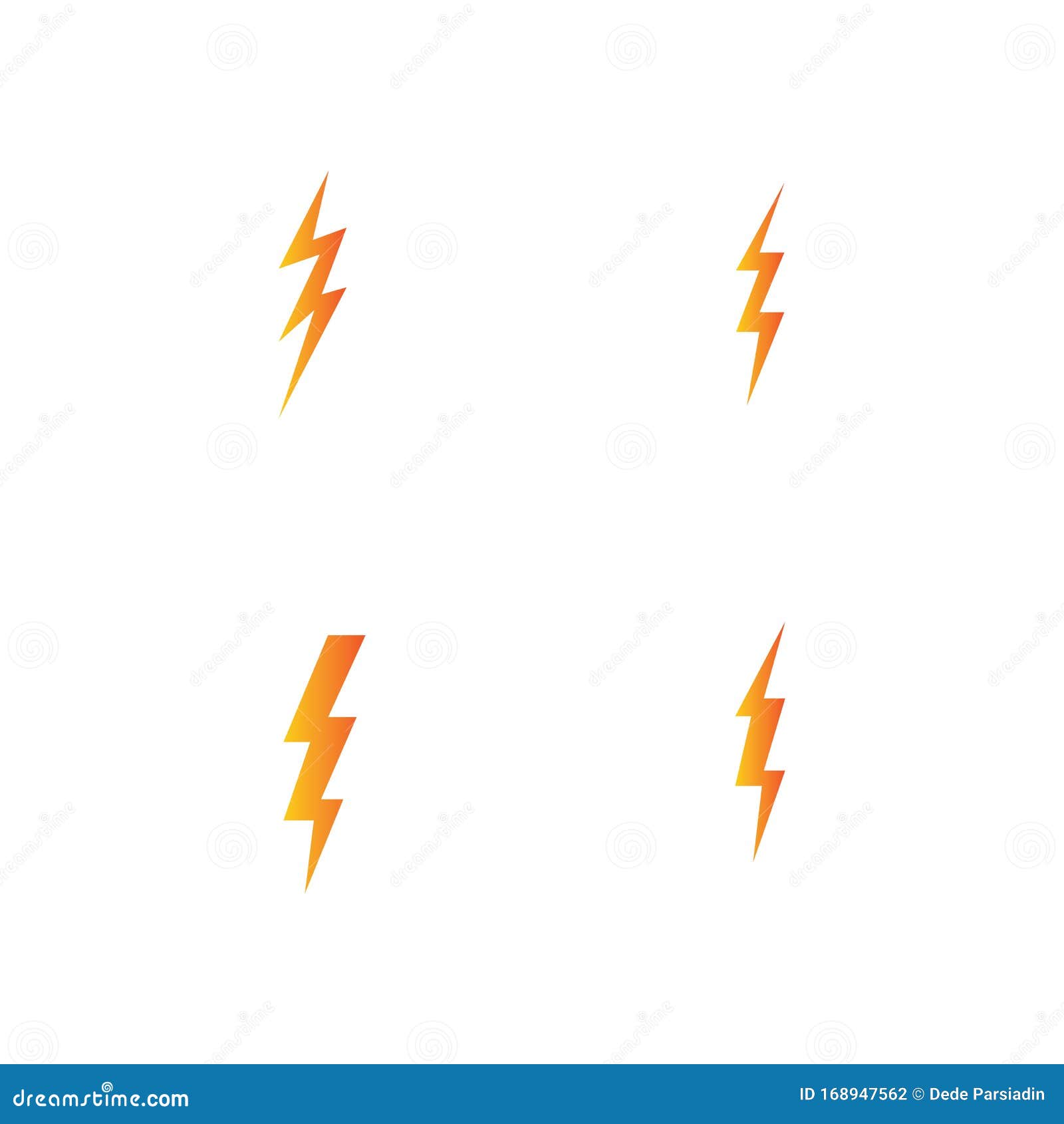 Thunderbolt stock vector. Illustration of shock, warning - 168947562