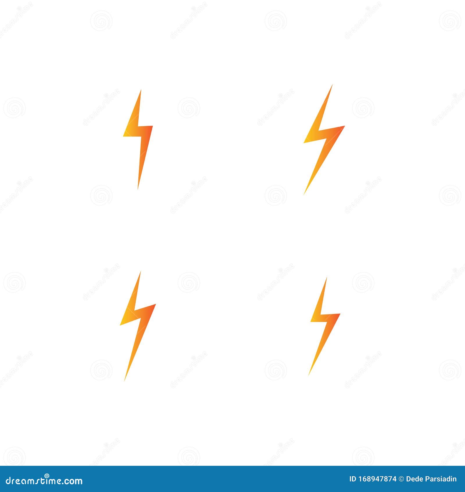 Thunderbolt stock vector. Illustration of element, black - 168947874