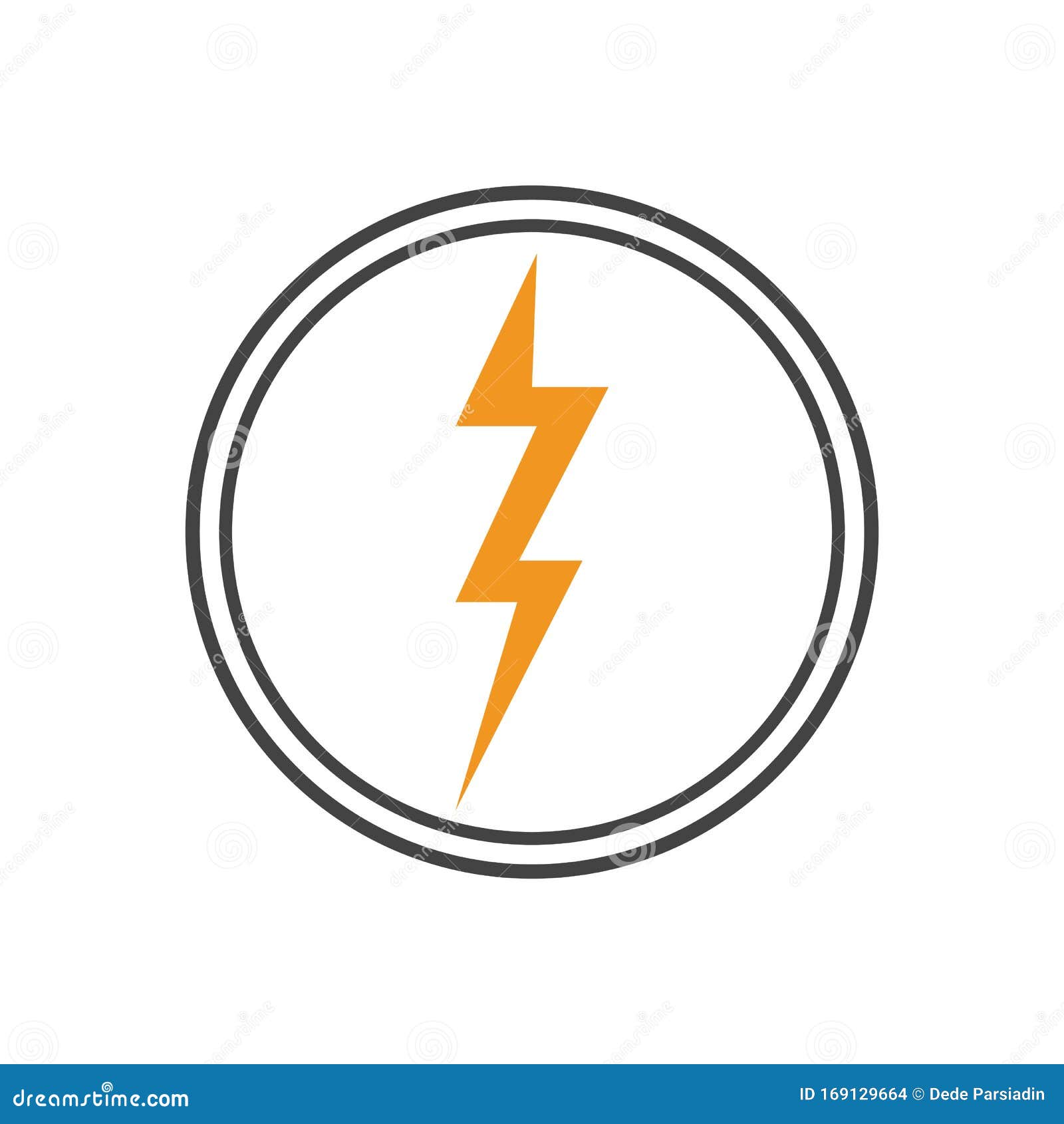 Thunderbolt stock vector. Illustration of warning, black - 169129664