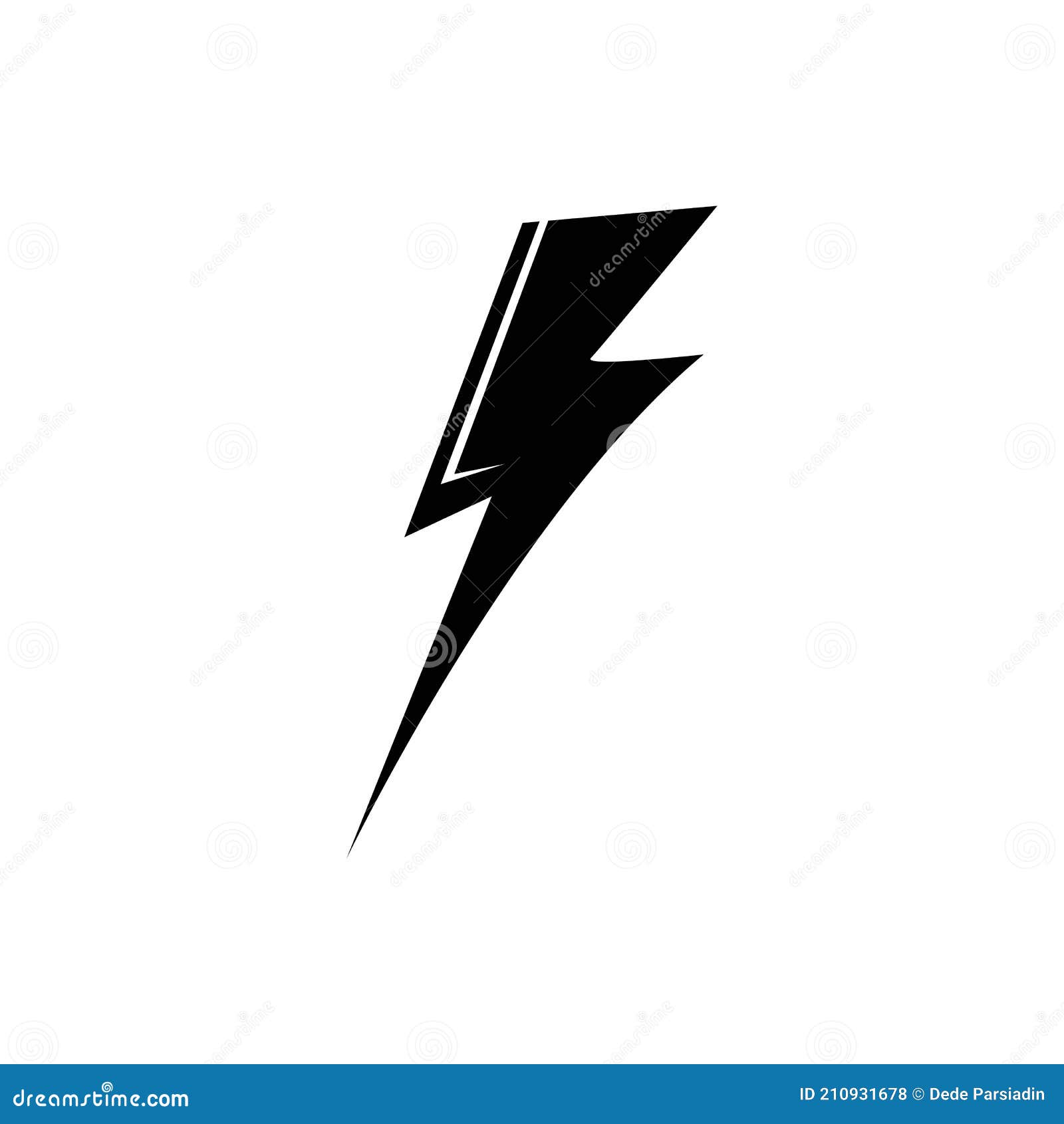 Thunderbolt stock vector. Illustration of power, lightning - 210931678