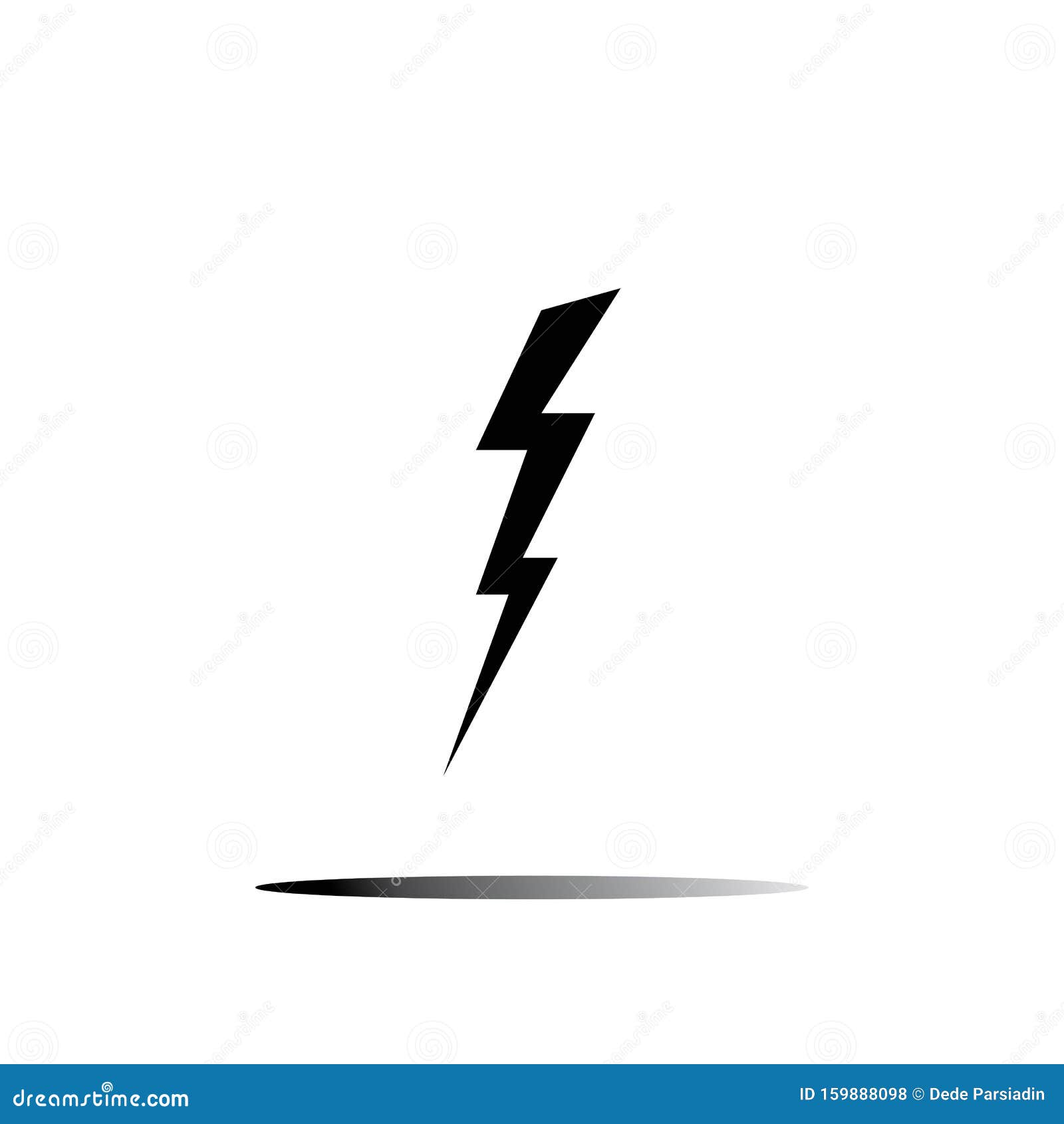 Thunderbolt stock vector. Illustration of vector, storm - 159888098