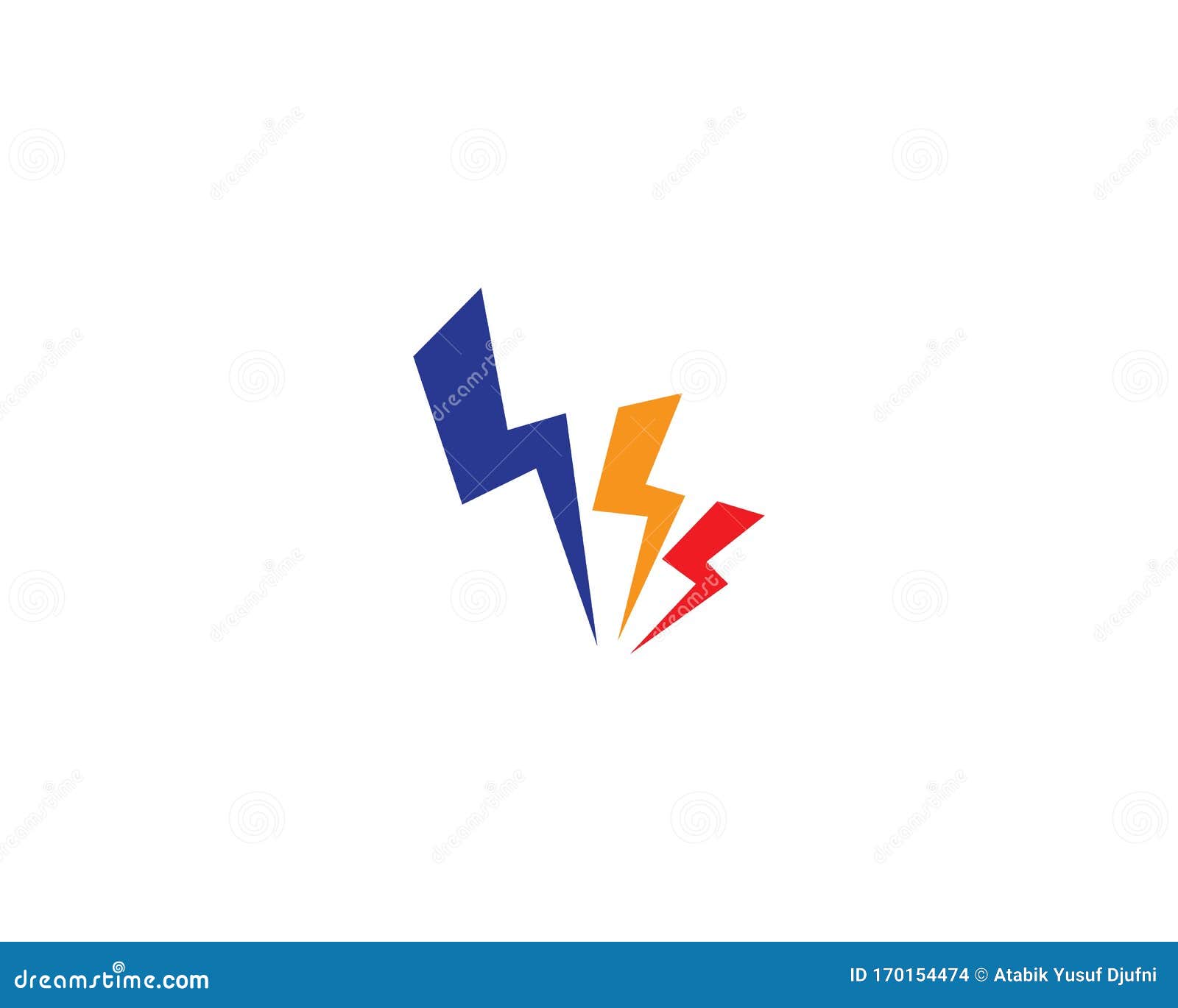 Thunderbolt vector icon stock vector. Illustration of charge - 170154474