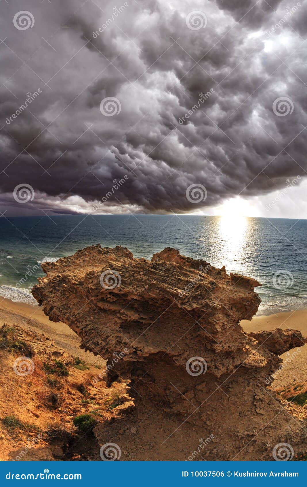 A Thundercloud Above Mediterranean Sea Stock Photo - Image of ...